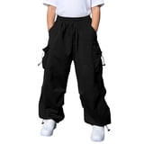 BOOMNY Boys Baggy Cargo Pants Wide Leg Pants For Boys Trendy Solid ...