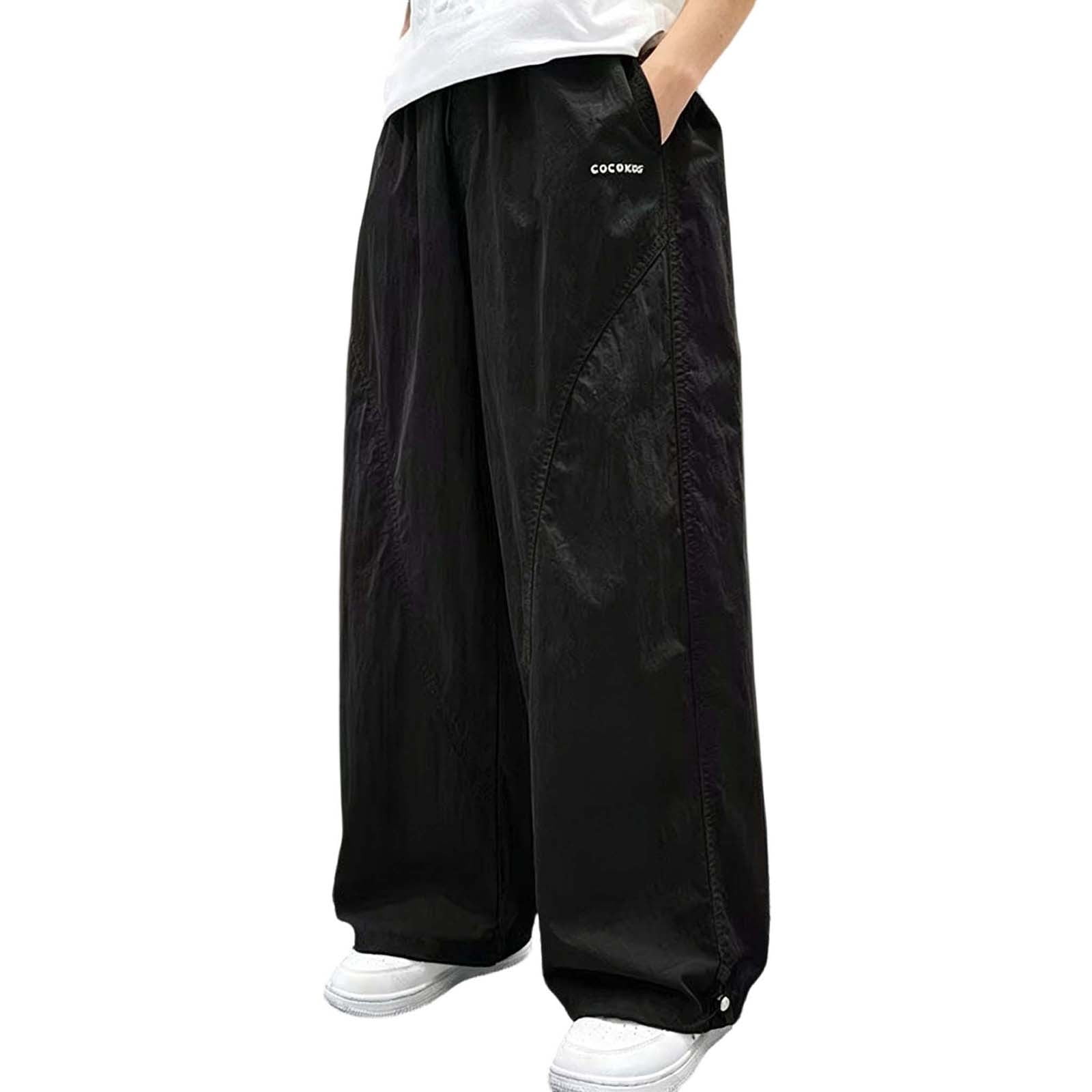 BOOMNY Boys Baggy Pants Wide Leg Pants For Boys Trendy Solid Color ...