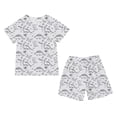 BOOMNY Boys Outfits Set Cartoon Graphic Short Sleeve Tshirts Shorts 2 ...