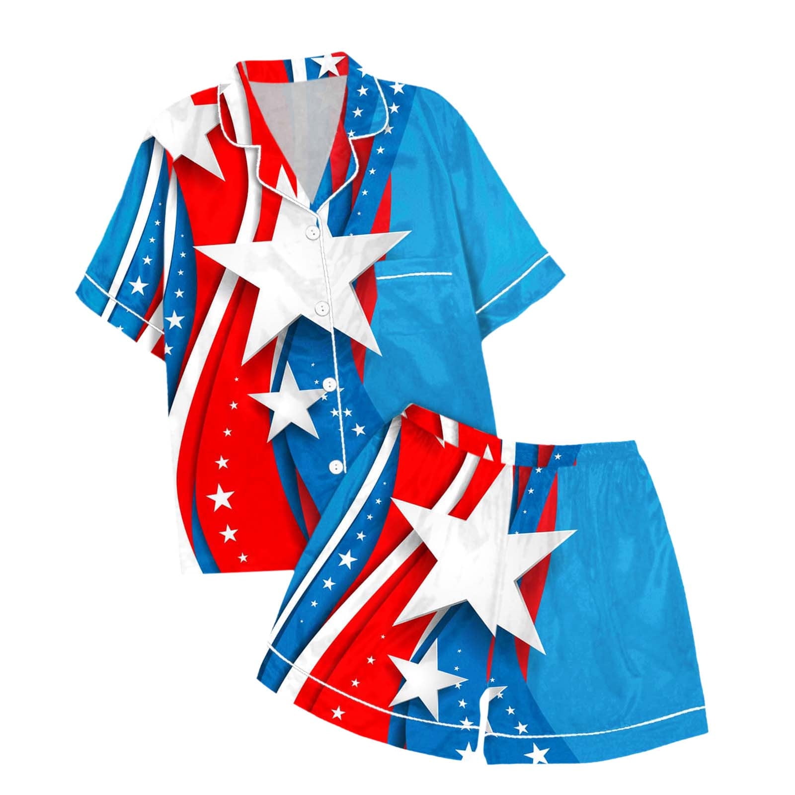 BOOMNY Children Boys Girls Independence Day Outfit Set Short Sleeve ...