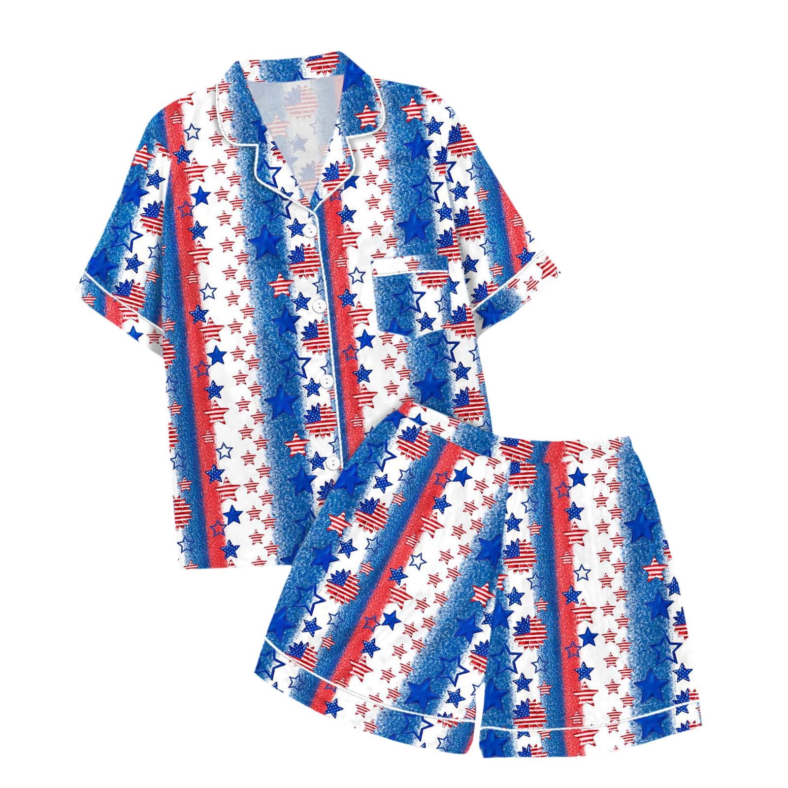 BOOMNY Children Boys Girls Independence Day Outfit Set Short Sleeve ...