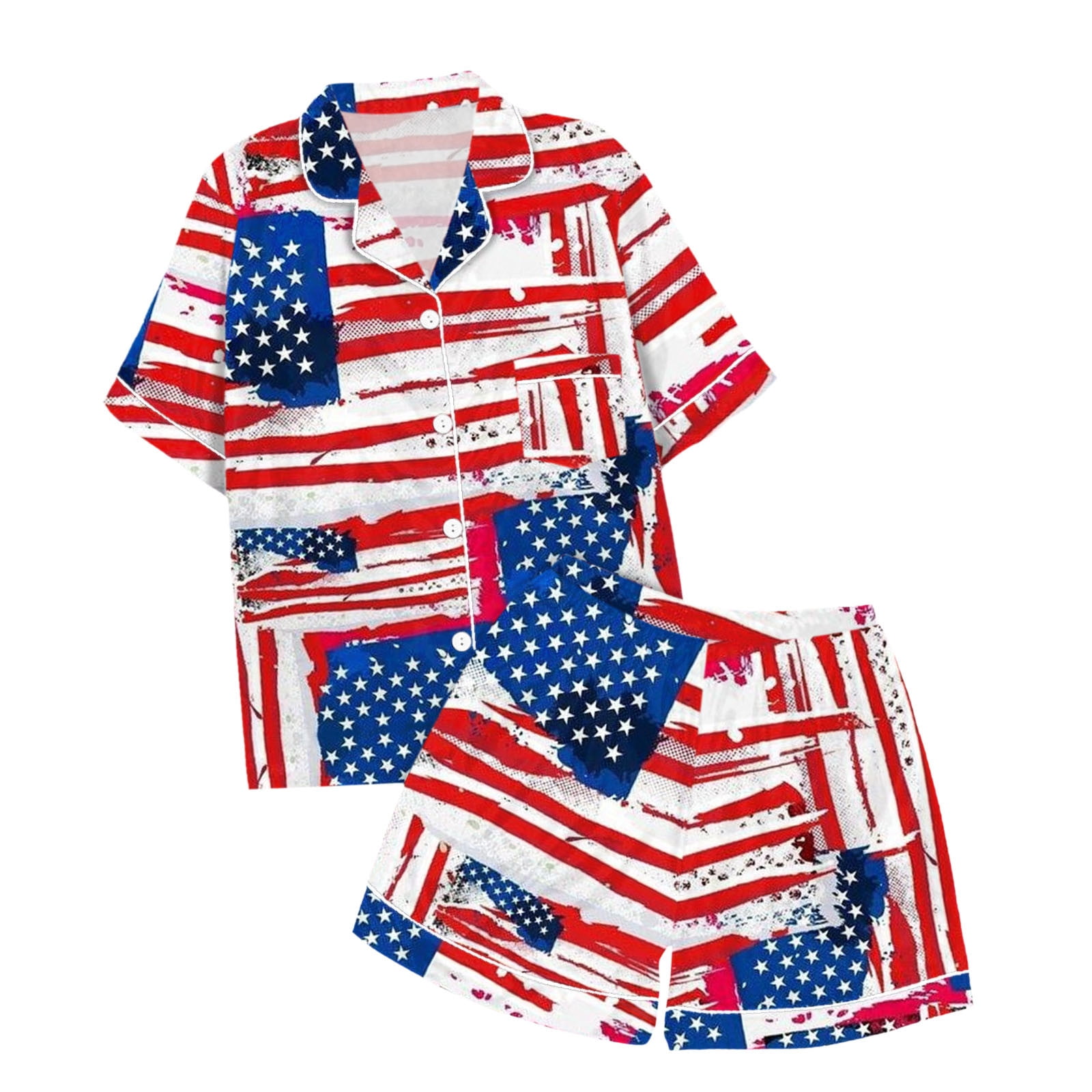 BOOMNY Children Boys Girls Independence Day Outfit Set Short Sleeve ...