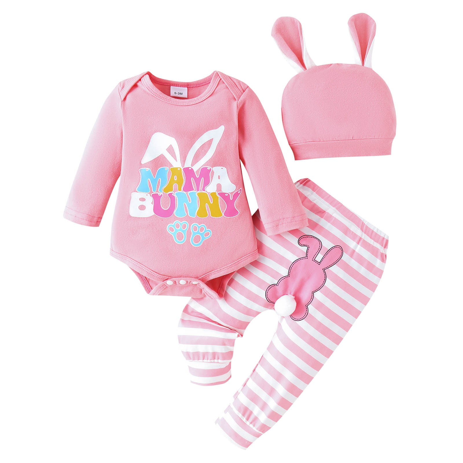 BOOMNY Easter Toddler Girls Outfits Set Long Sleeve Letter Graphic ...