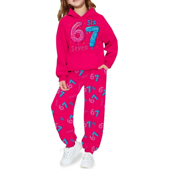 BOOMNY Funny 6 7 Outfit Set For Gilrs Long Sleeve Casual Six Seven ...