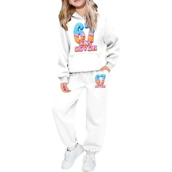 BOOMNY Funny 6 7 Outfit Set For Gilrs Long Sleeve Casual Six Seven ...