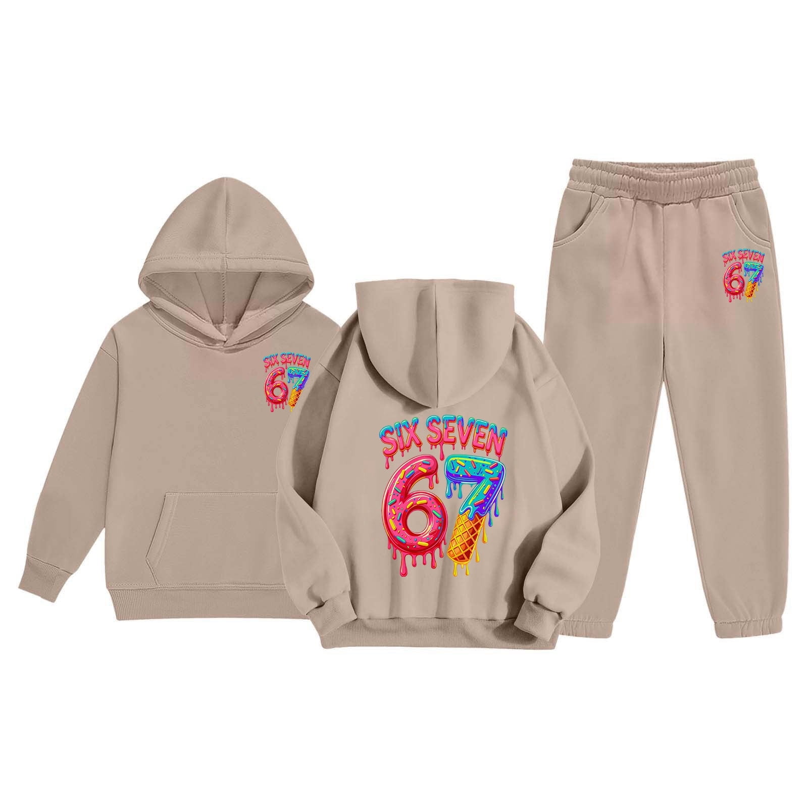 BOOMNY Funny 6 7 Sweatsuit Set For Gilrs Long Sleeve Casual Six Seven ...