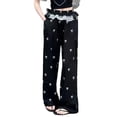 BOOMNY Girl'S Baggy Pants Wide Leg Lace Pants for Girl Trendy Solid ...