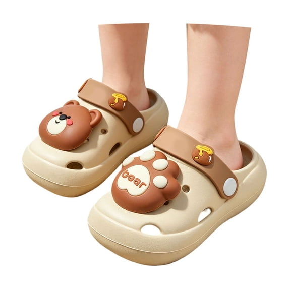 BOOMNY Girl's Clog Sandals Closed Toe Flat Garden Sandals for Kids ...