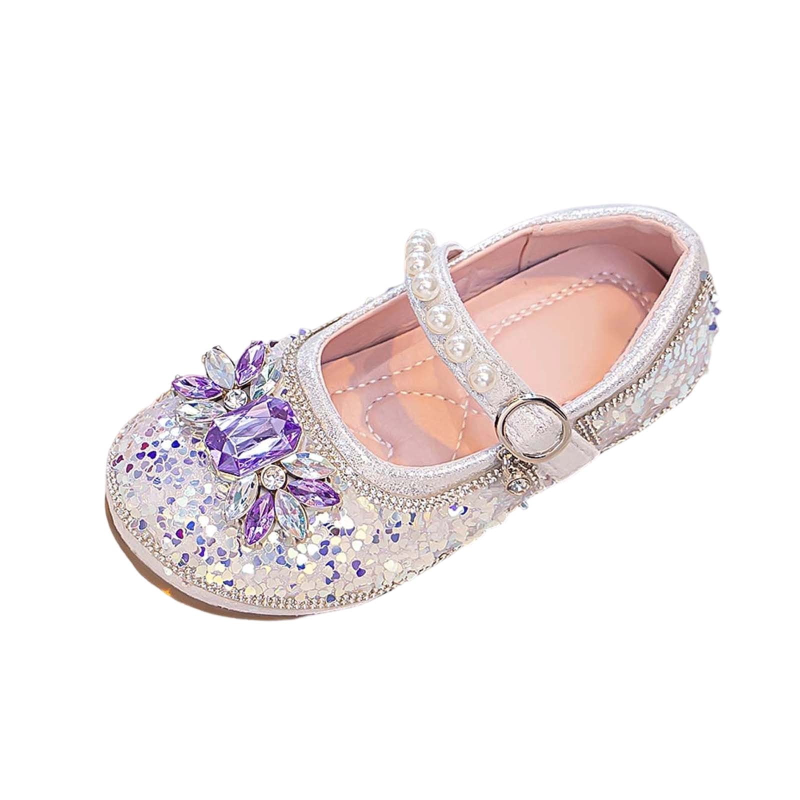 BOOMNY Girl's Sandals Closed Toe Flat Sandals for Kids Ankle Strap ...