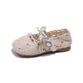 BOOMNY Girl's Sandals Closed Toe Flat Sandals for Kids Embroidered ...