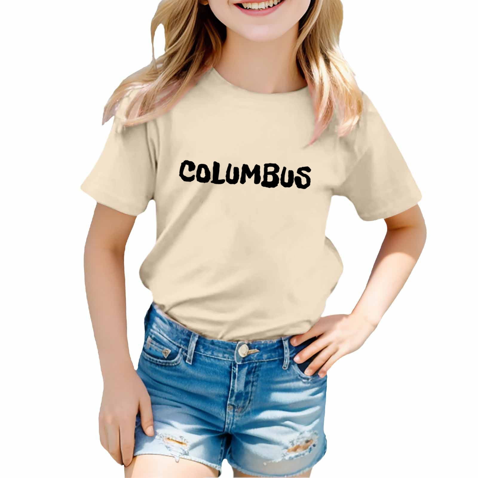 BOOMNY Girl's T Shirts Casual Famous City Letter Printed Short Sleeve ...