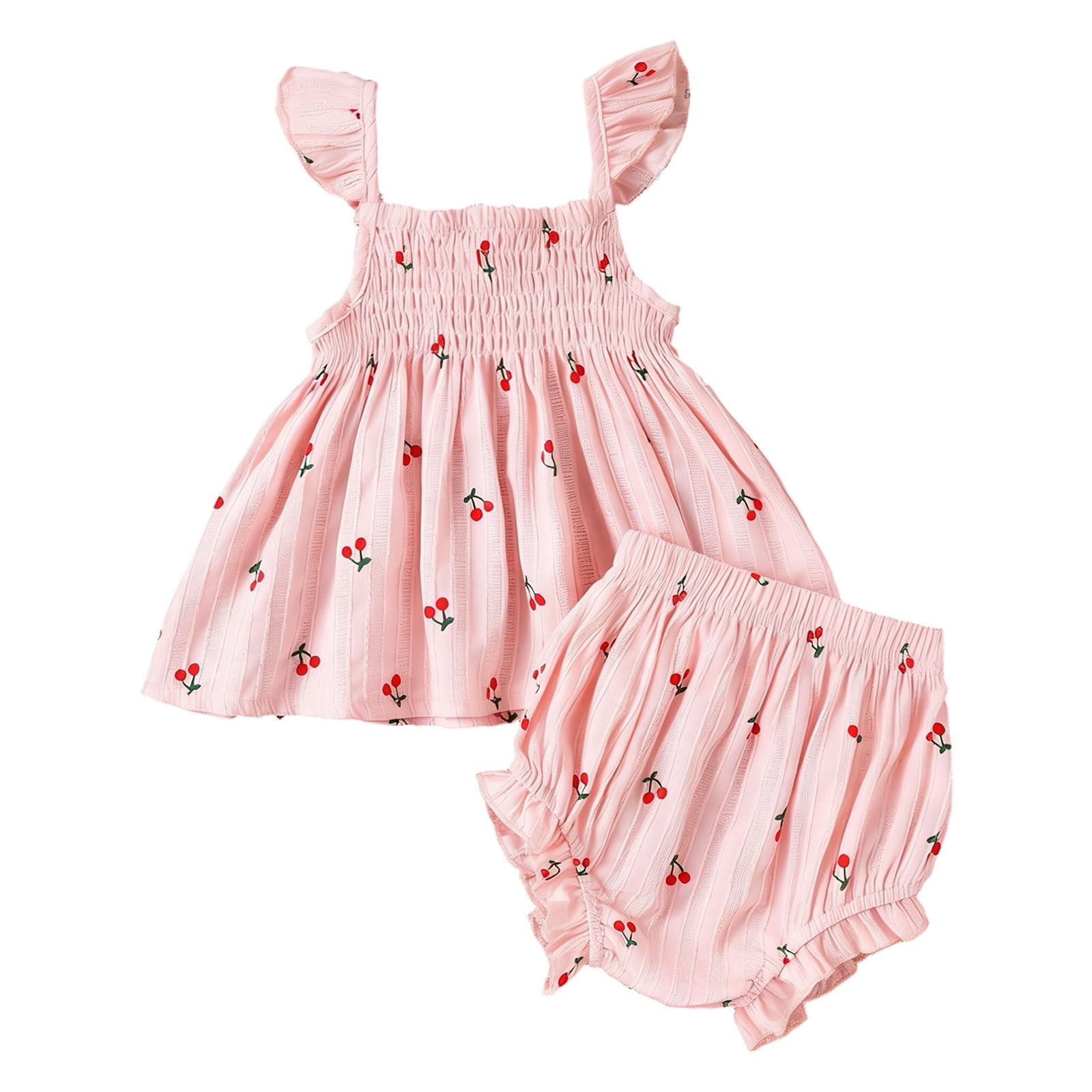 BOOMNY Girls 2 Peice Outfit Set Summer Clothes Set for Girls Sleeveless ...