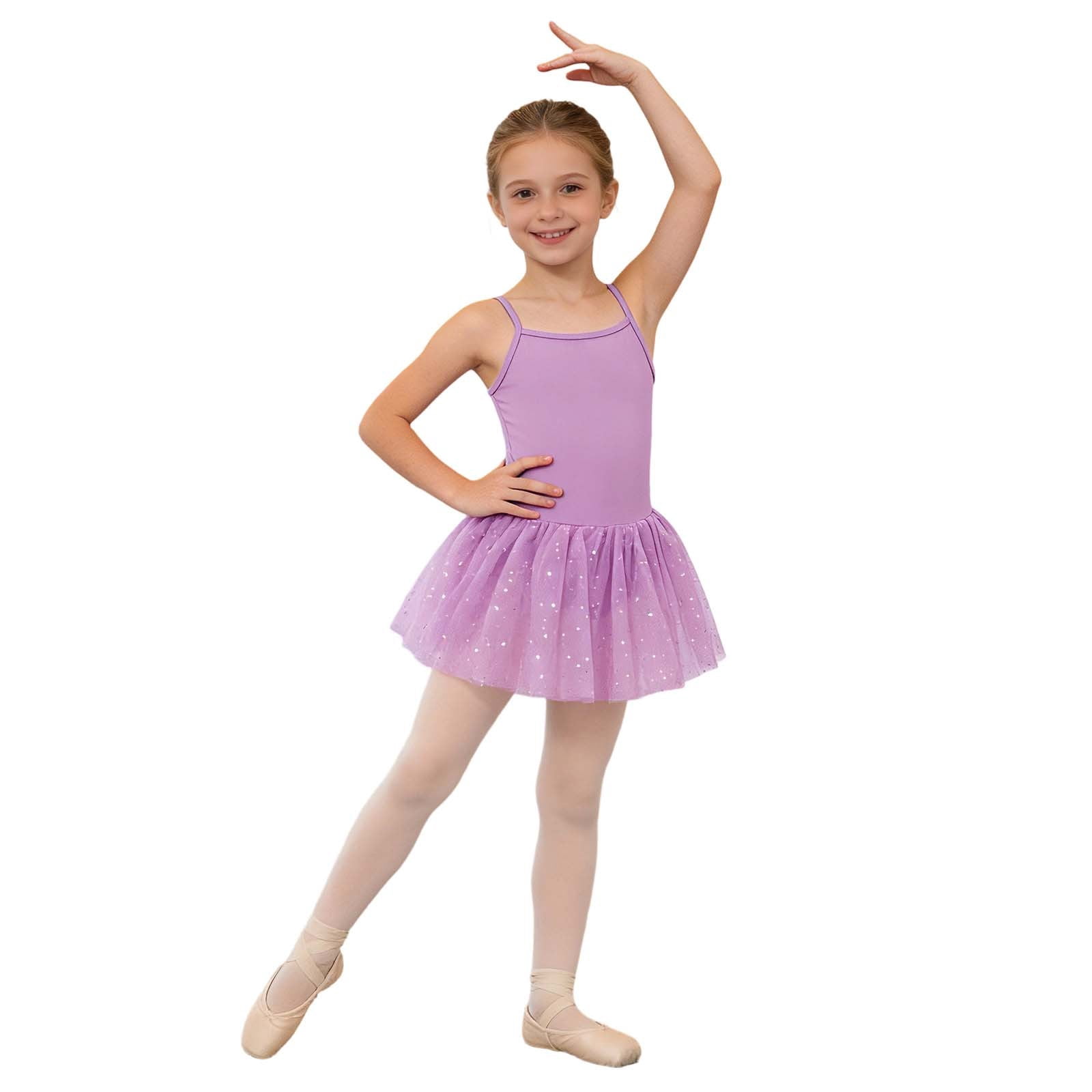 BOOMNY Girls Ballet Dress Sleeveless Dance Training Dresses for Girl ...