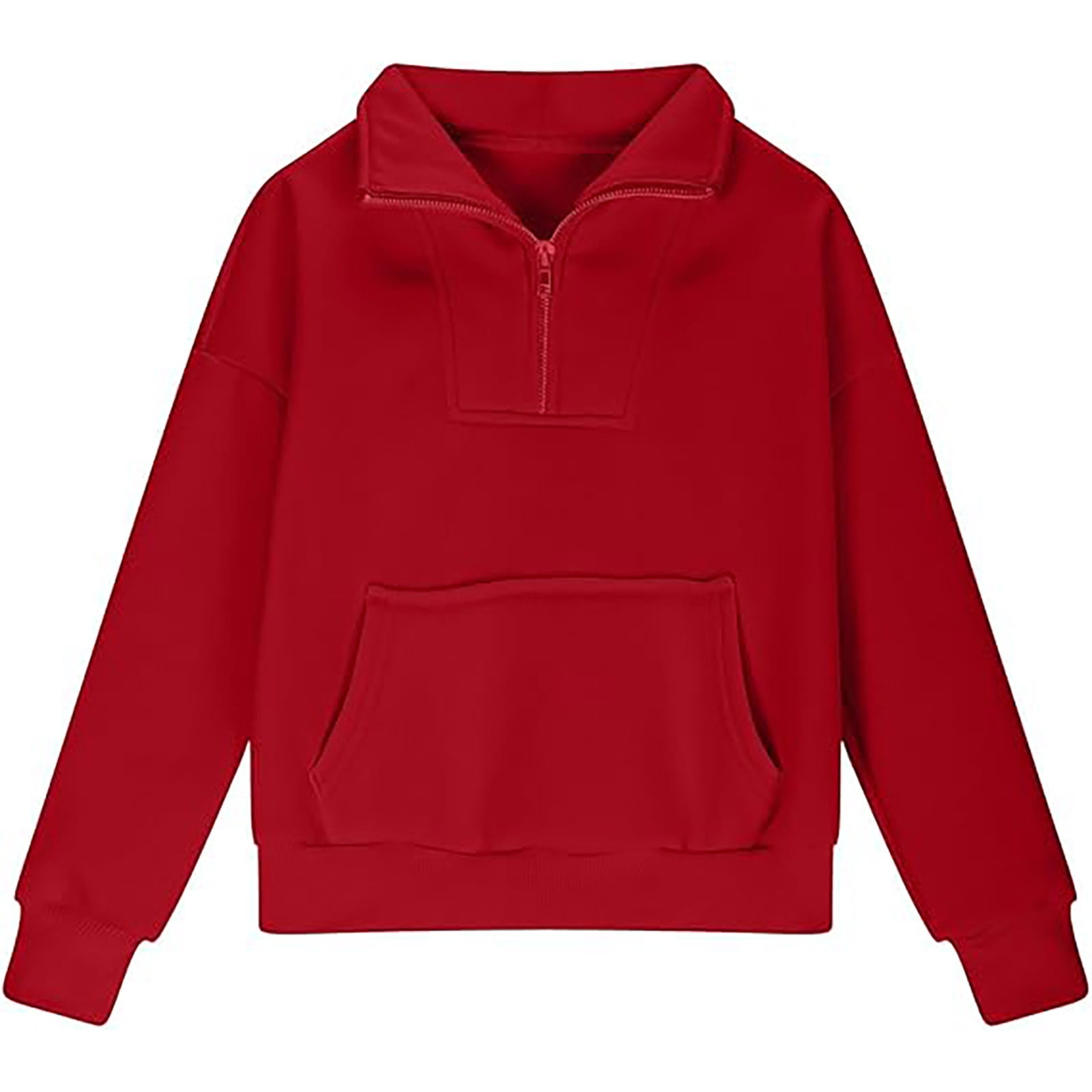 BOOMNY Girls Half Zip Sweatshirt Quarter Zip Pullover Tops With Pocket ...
