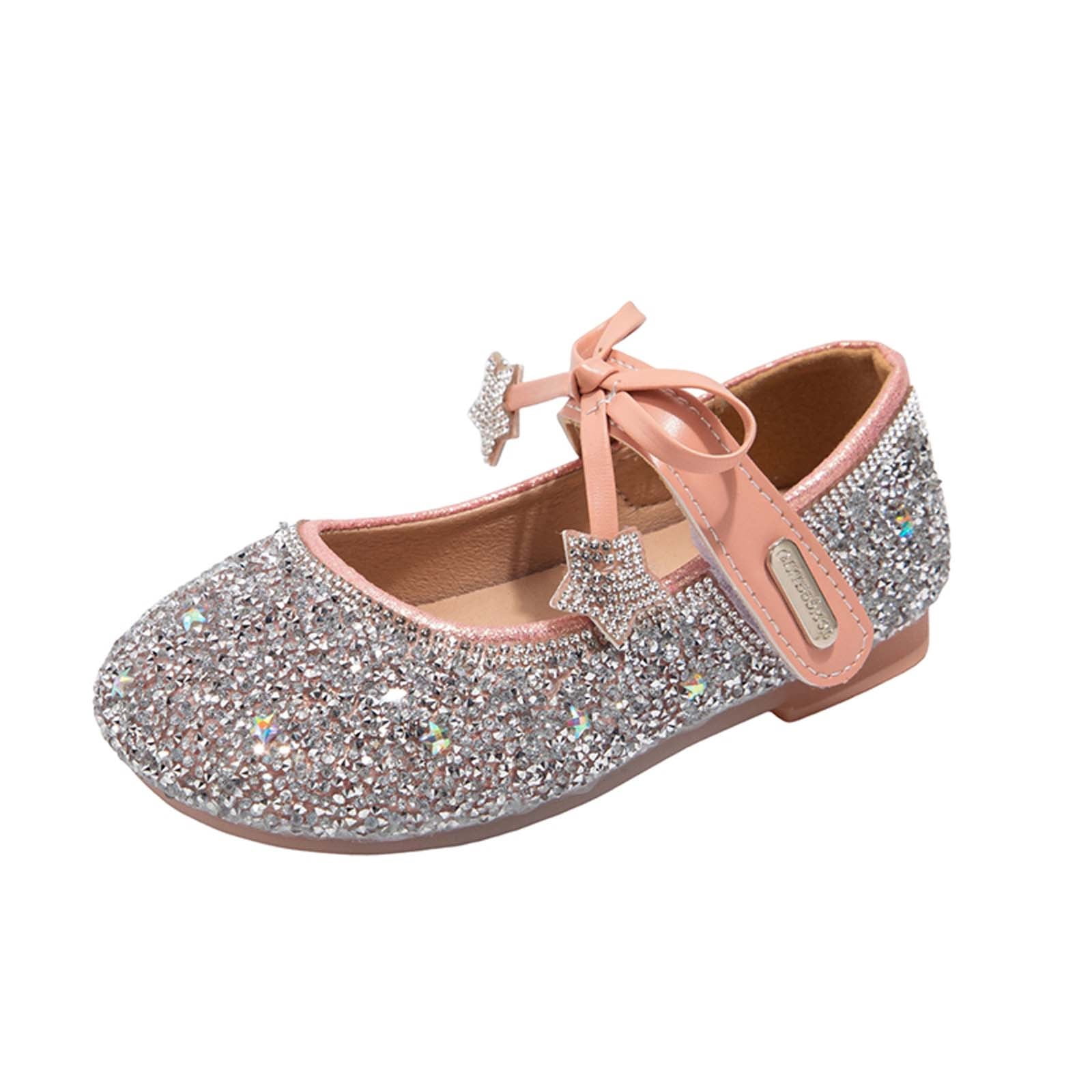 BOOMNY Girls Sandals Closed Toe Flat Sandals for Kids Ankle Strap ...