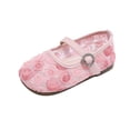 BOOMNY Girls Sandals Closed Toe Flat Sandals for Kids Adjustable Strap ...