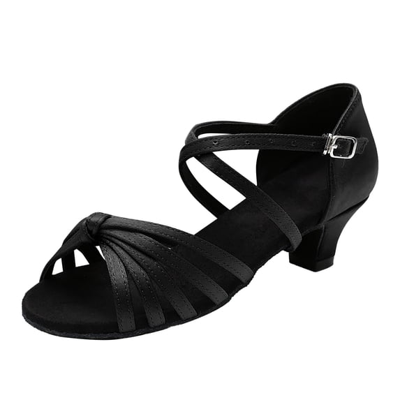 BOOMNY Girls Sandals Open Toe Low Heels Roman Sandals for Kids ...