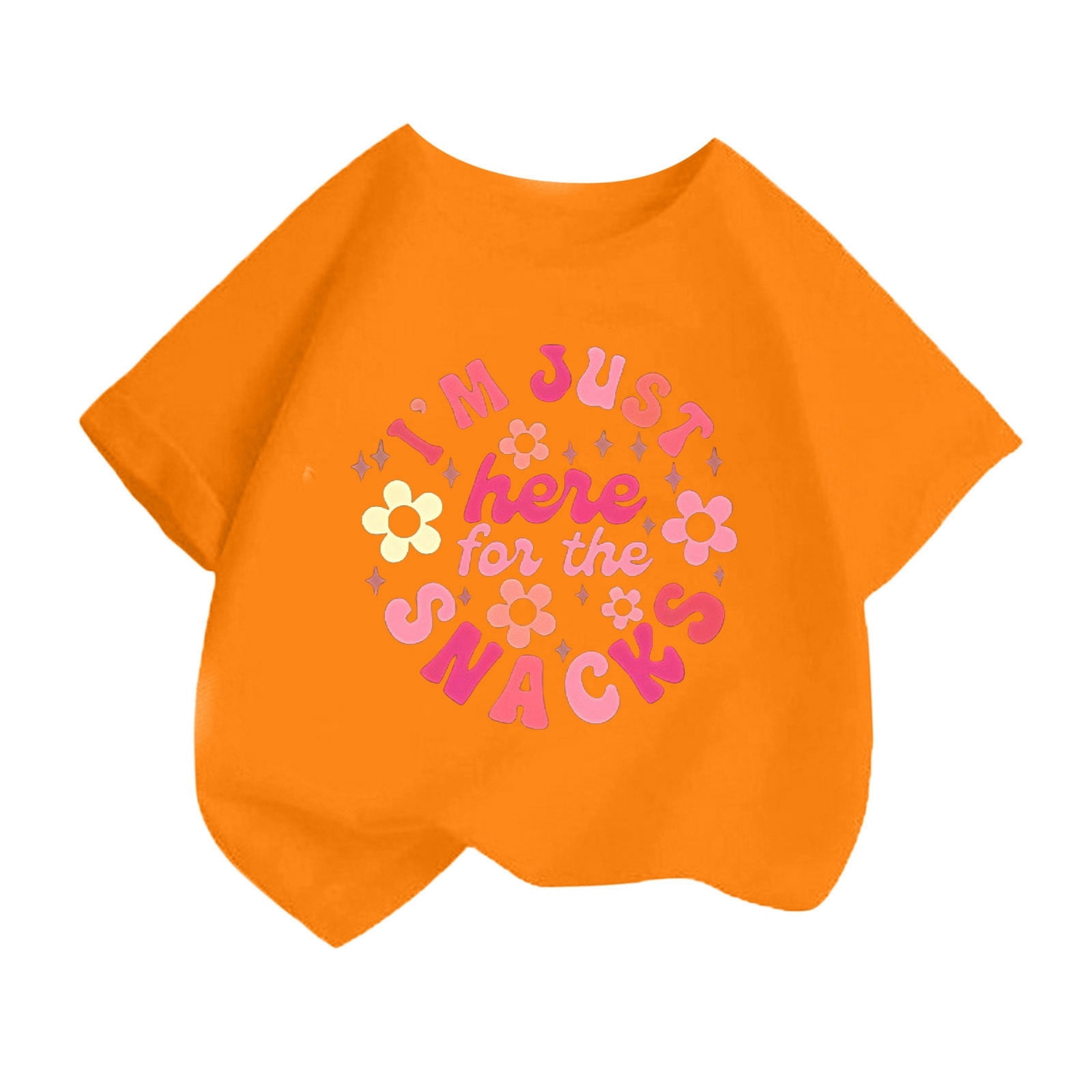 BOOMNY Girls T-Shirts Cute Cartoon Printed Short Sleeve Round Neck Soft ...