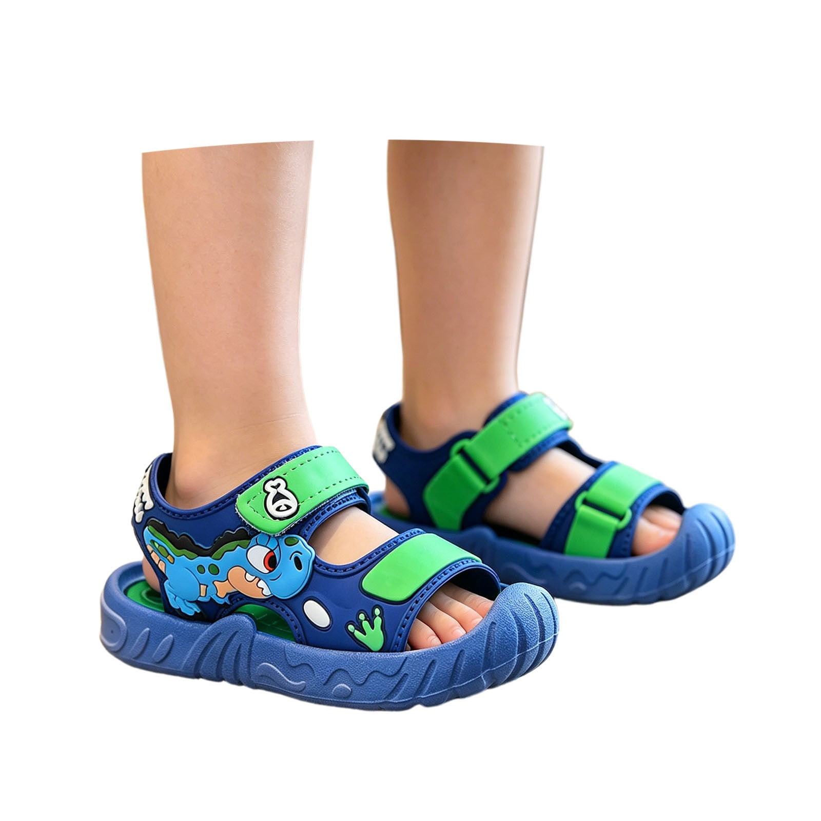 BOOMNY Girls Workout Sandals Open Toe Flat Sandals for Kids Adjustable ...
