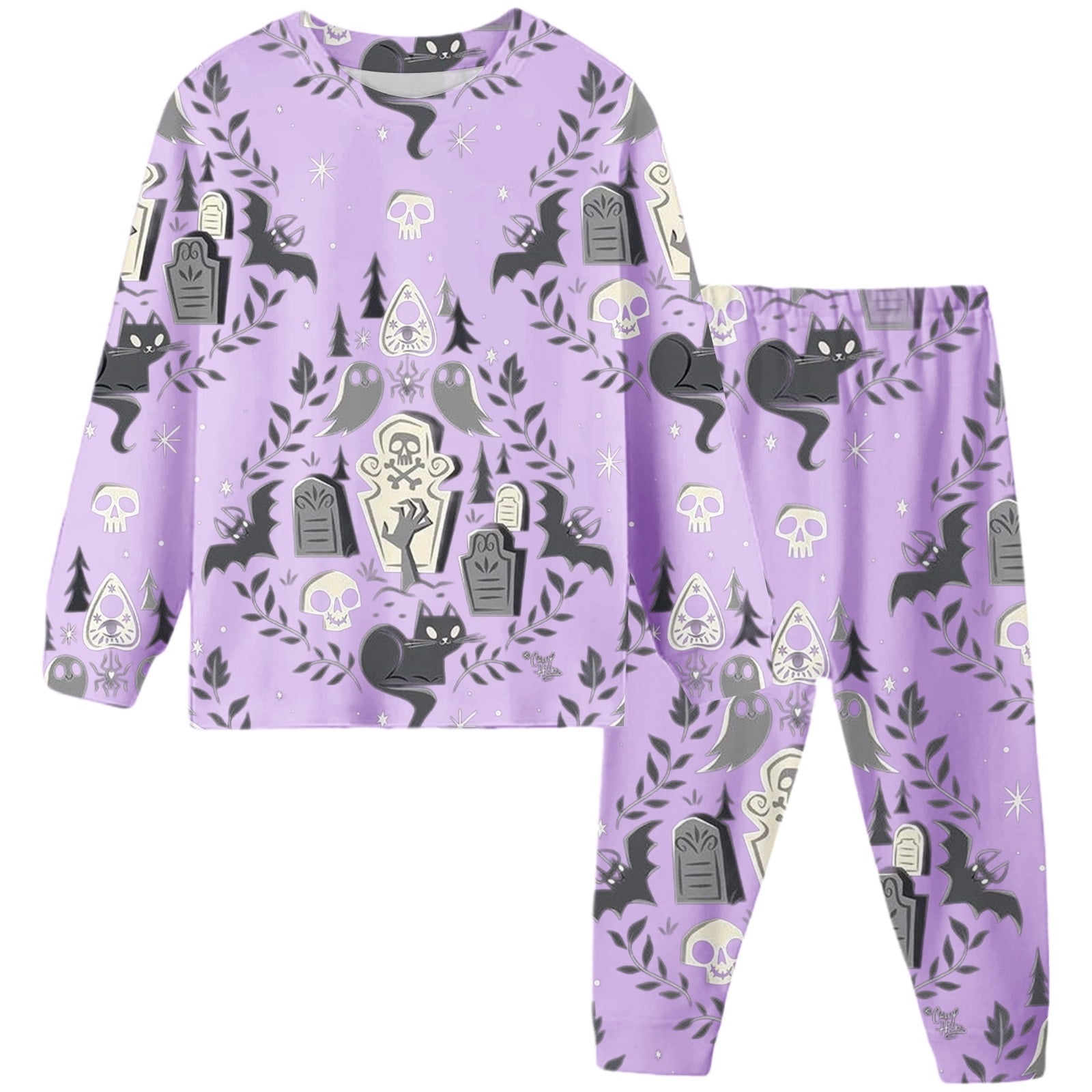 BOOMNY Halloween Toddler Girls Pajama Sets Long Sleeve Hallowmas ...