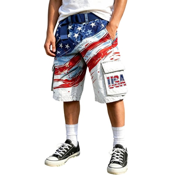 BOOMNY Independence Day Boys Cargo Shorts Baggy Tactical 250 ...