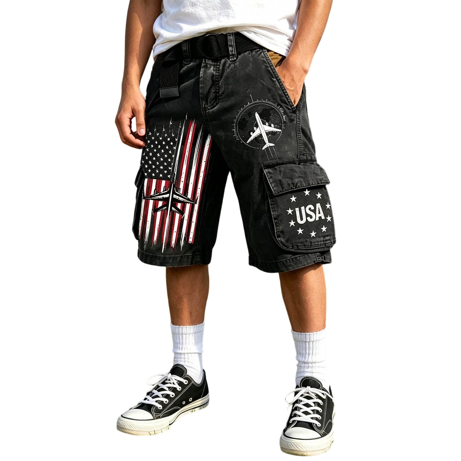 BOOMNY Independence Day Boys Cargo Shorts Baggy Tactical 250 ...