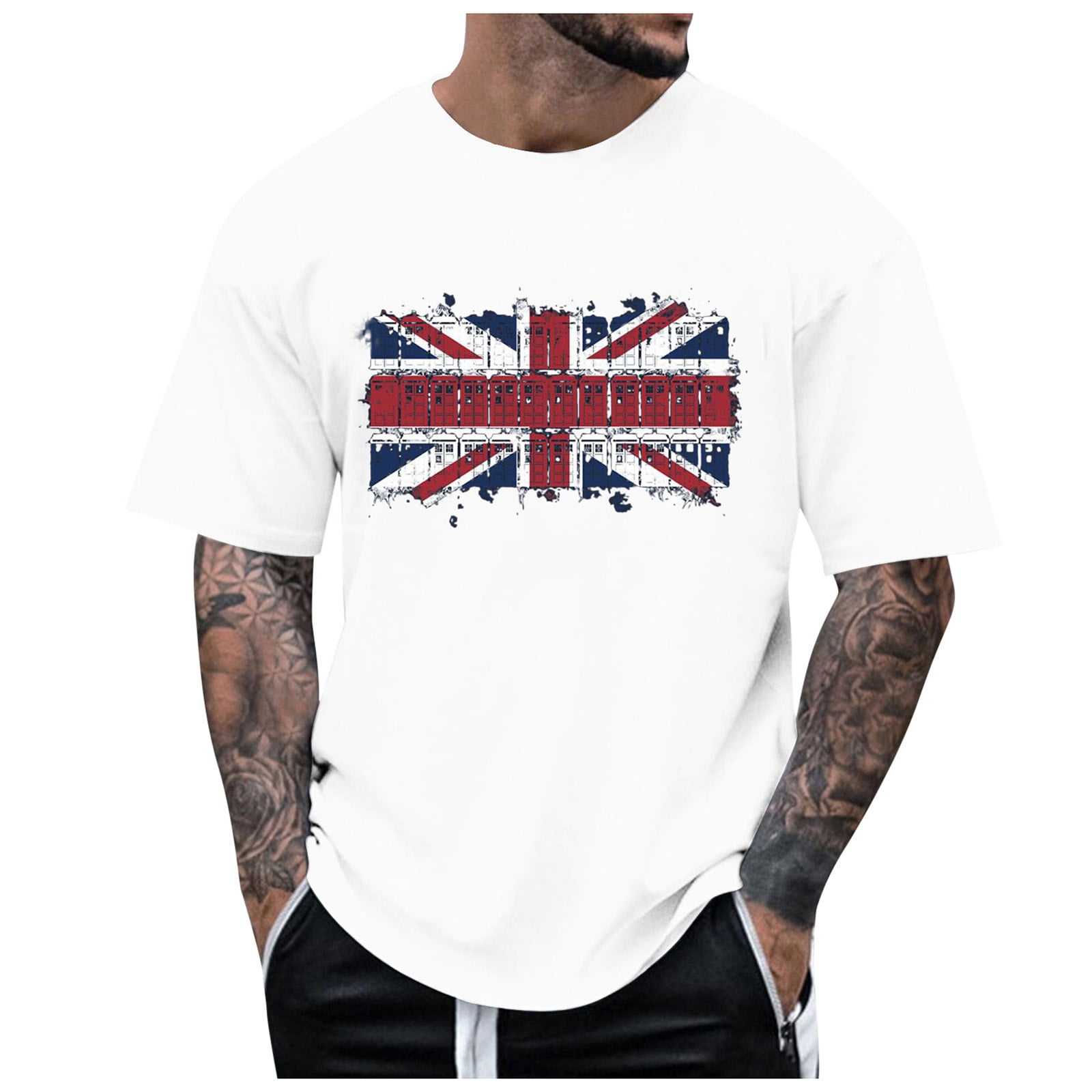 BOOMNY Independence Day Tshirts For Men Short Sleeve Patriotic July 4th ...