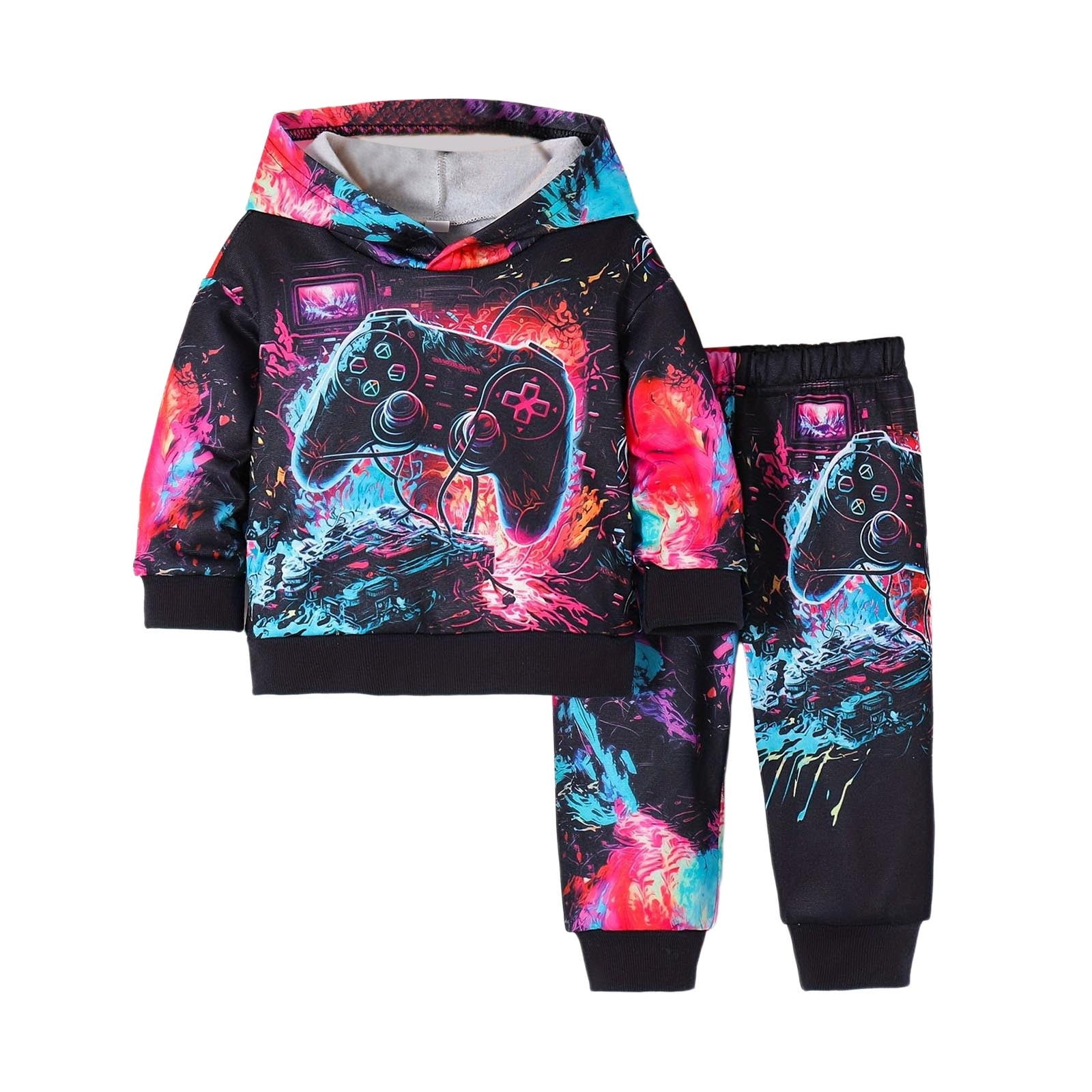 BOOMNY Baby Boys Sweatsuit Set 2 Peice Clothes Set for Kids Casual ...