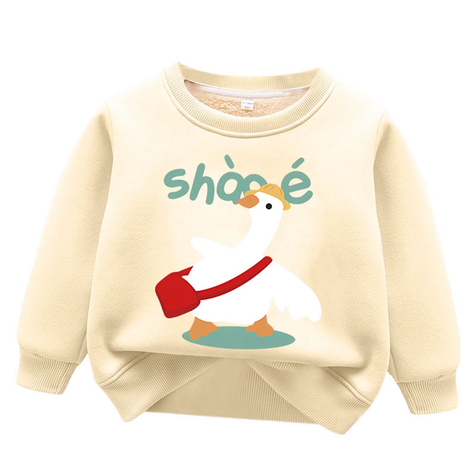 BOOMNY Infants Baby Boys Sweatshirts Cartoon Animal Fleece Lined Sweatshirt For Boys Long Sleeve ...