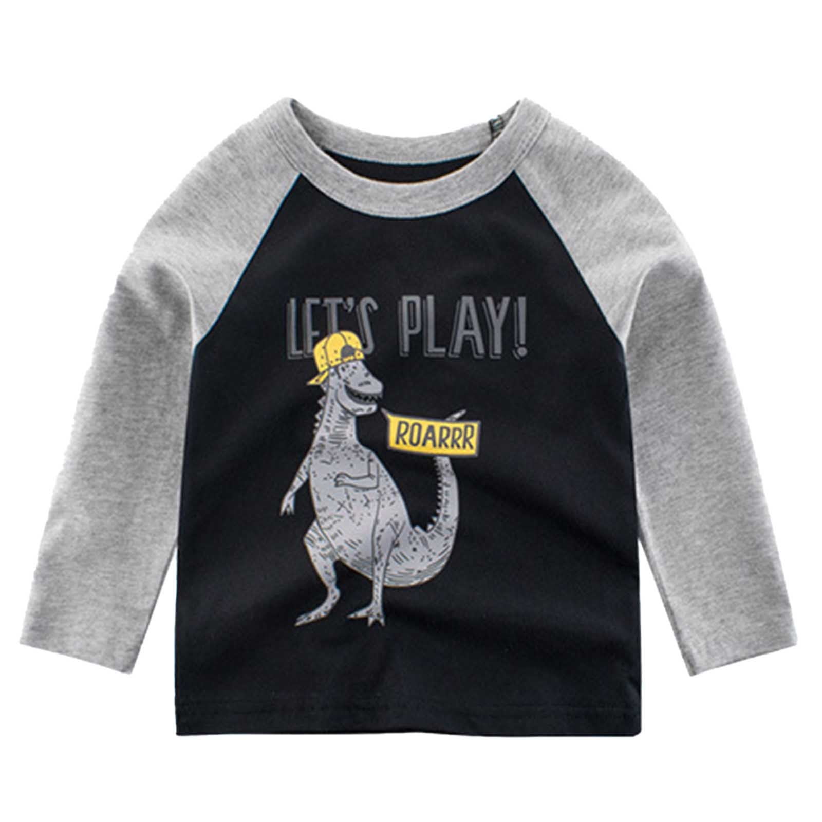 BOOMNY Infants Baby Boys Sweatshirts Cartoon Dinosaur Sweatshirt For ...