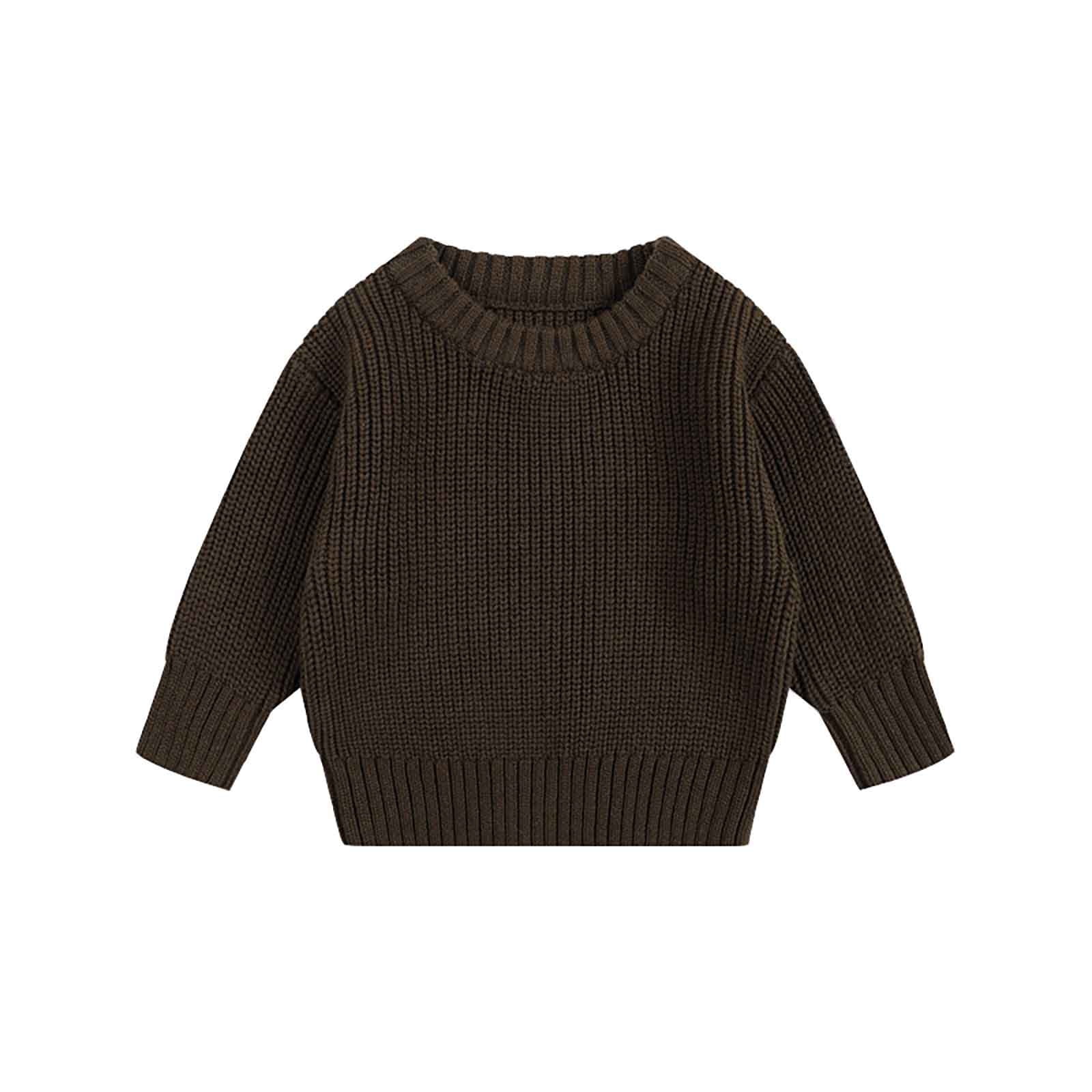 BOOMNY Kids Infants Girls Sweaters Long Sleeve Solid Color Knitted ...