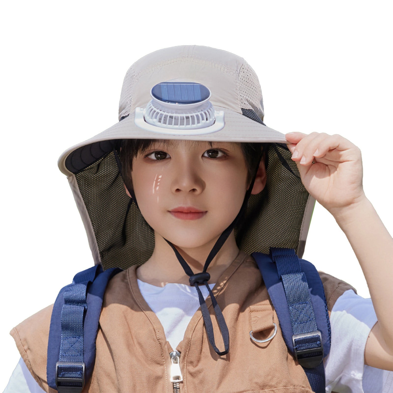 BOOMNY Kids Solar Fan Hat Summer Trips Cap With Built In Usb Charging ...