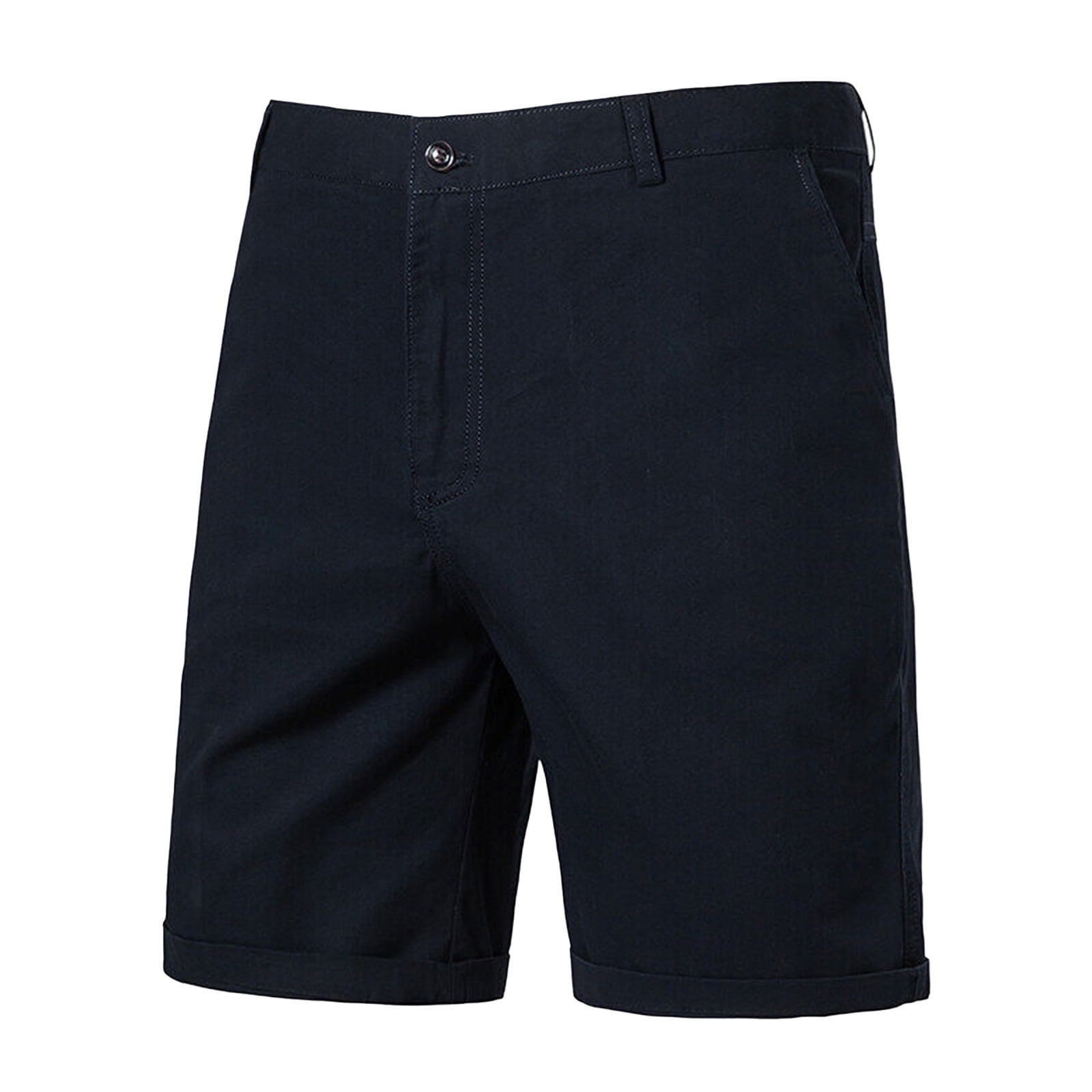 BOOMNY Men's Shorts Solid Color Oversized Buttons Cargo Shorts For Man ...