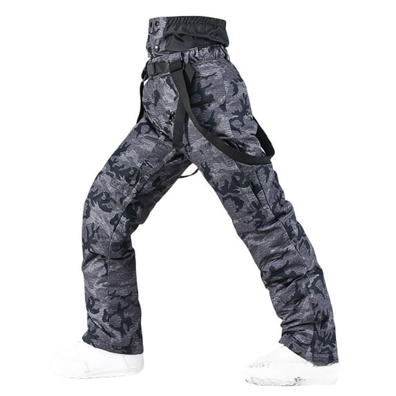 BOOMNY Men's Skiing Pants Camouflage Ski Pants for Men Wide Leg ...