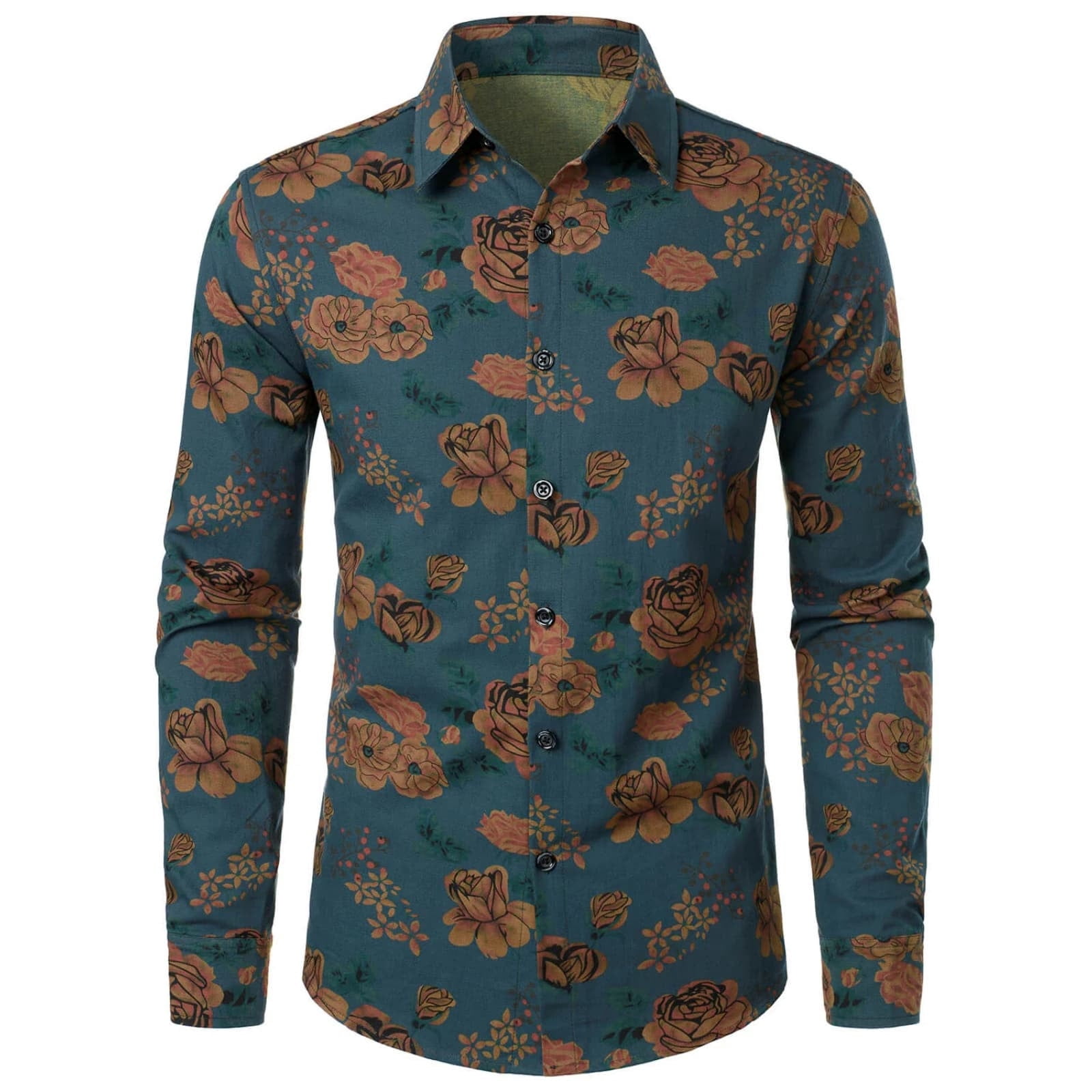 CONZONE Mens 70S Disco Buttons Down Shirts Long Sleeve Hippie Shirts ...