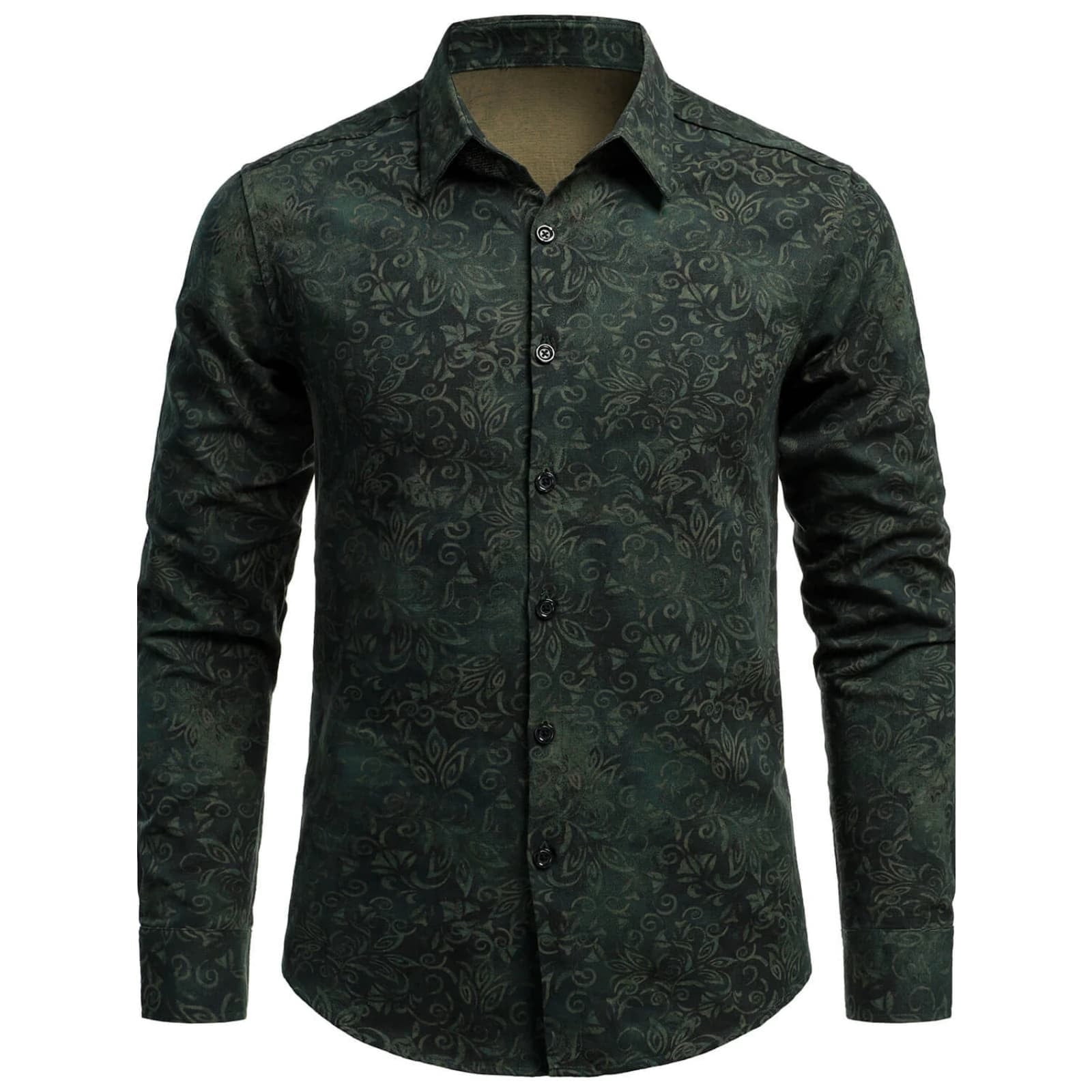 CONZONE Mens 70S Disco Buttons Down Shirts Long Sleeve Hippie Shirts ...