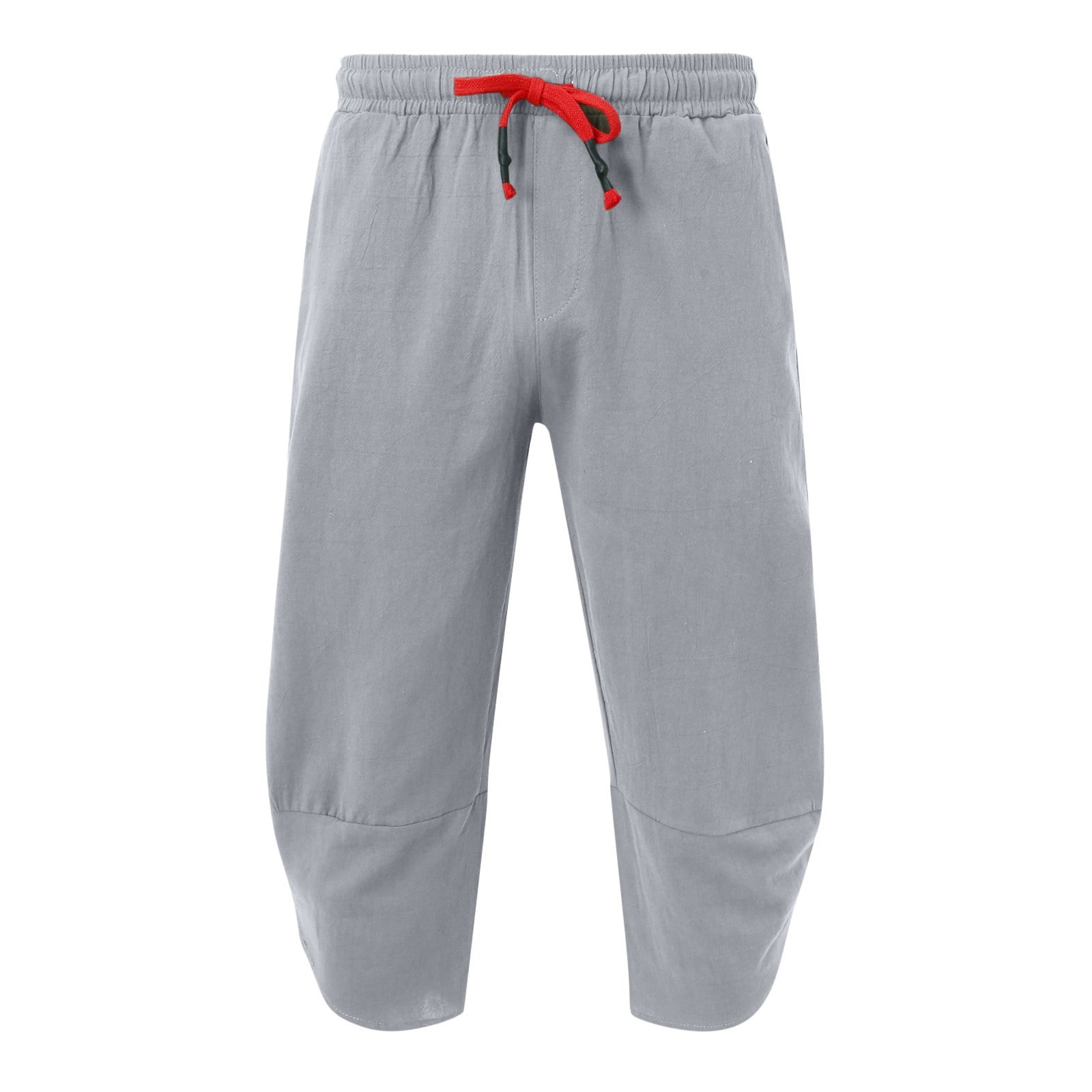 BOOMNY Mens Baggy Harem Capri Pants Wide Leg Pants for Men Loose Fit ...