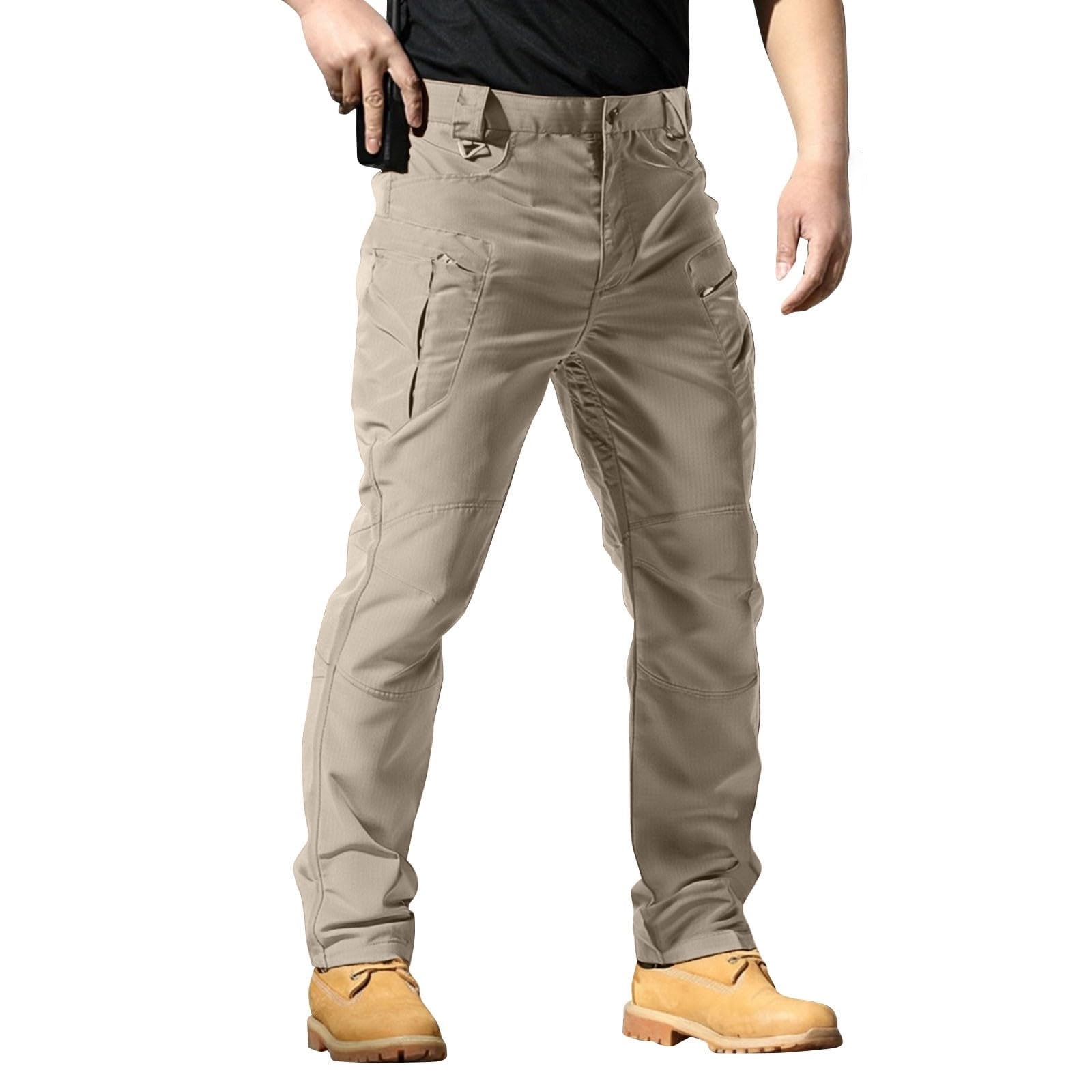 BOOMNY Mens Cargo Pants Straight Leg Tactical Pants for Men Slim Fit ...