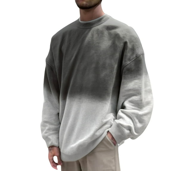 BOOMNY Mens Hoodies Long Sleeve Hoodie for Men Gradient Color Soft Warm ...