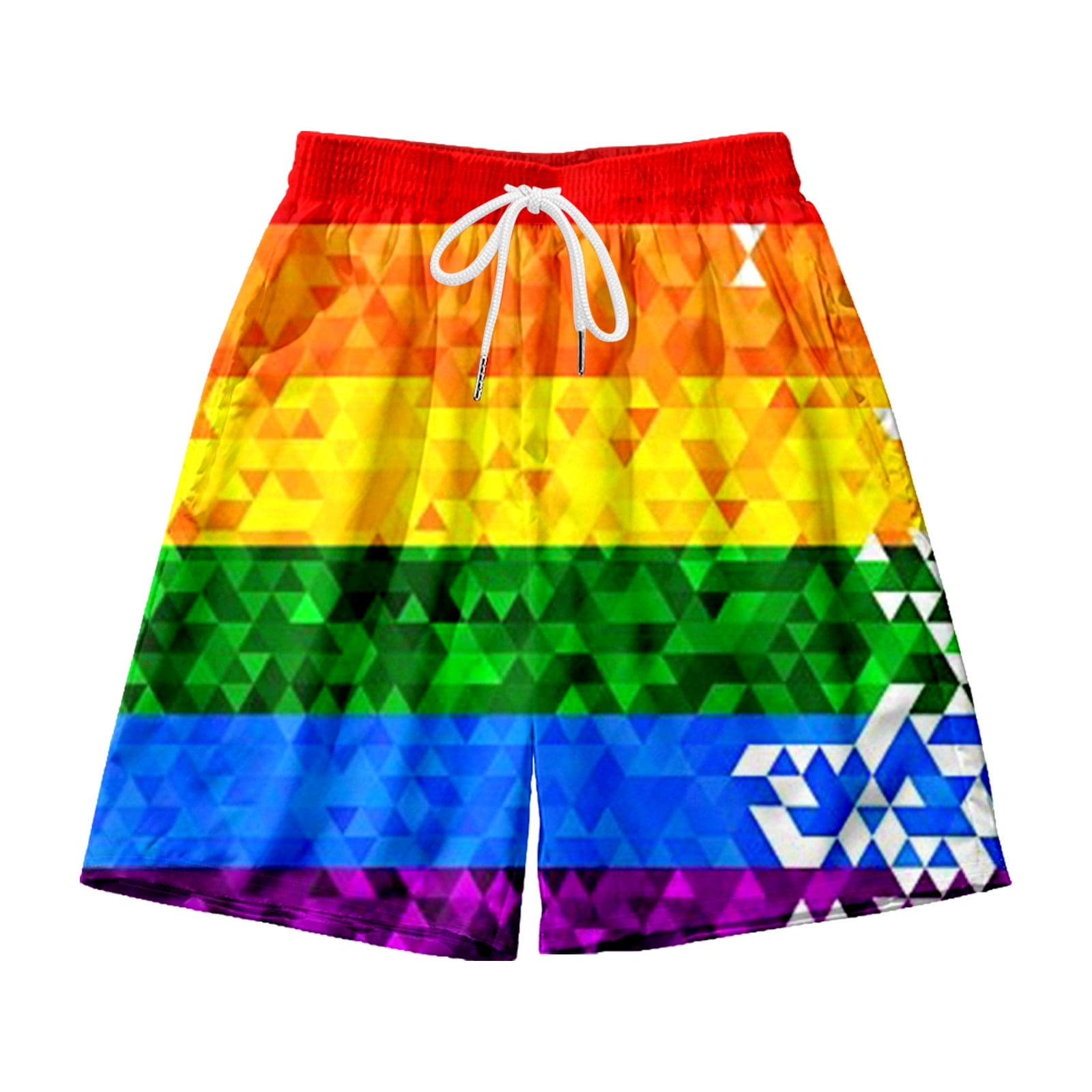 BOOMNY Mens Shorts Patriotic Independence Day Usa Flag Star Striped ...