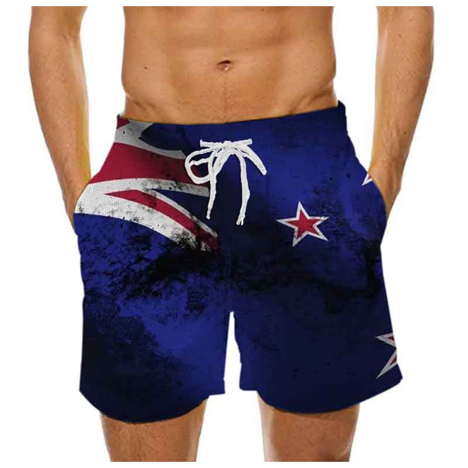 BOOMNY Mens Shorts Patriotic Independence Day Usa Flag Star Striped ...