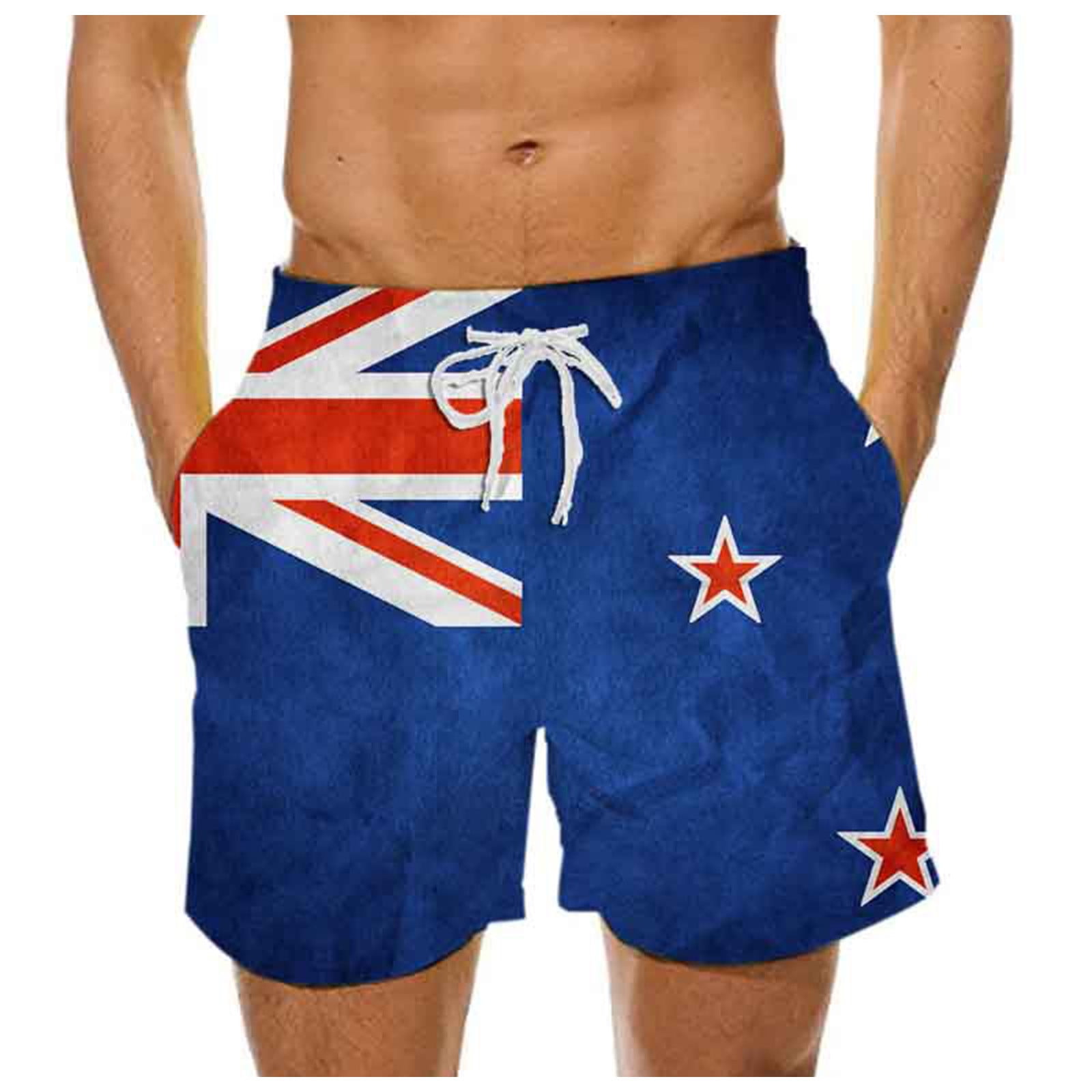 BOOMNY Mens Shorts Patriotic Independence Day Usa Flag Star Striped ...