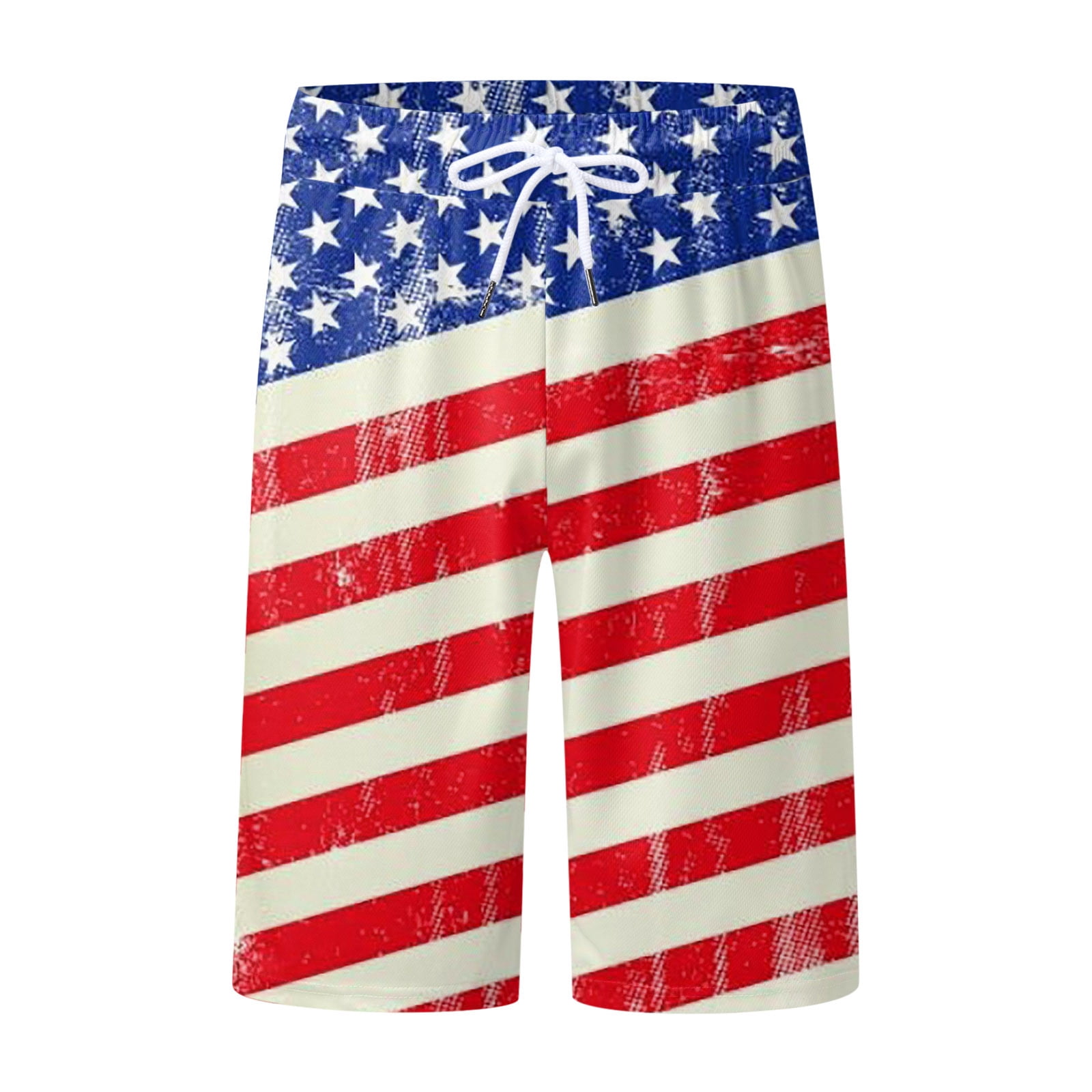 BOOMNY Mens Shorts Patriotic Independence Day Usa Flag Star Striped ...