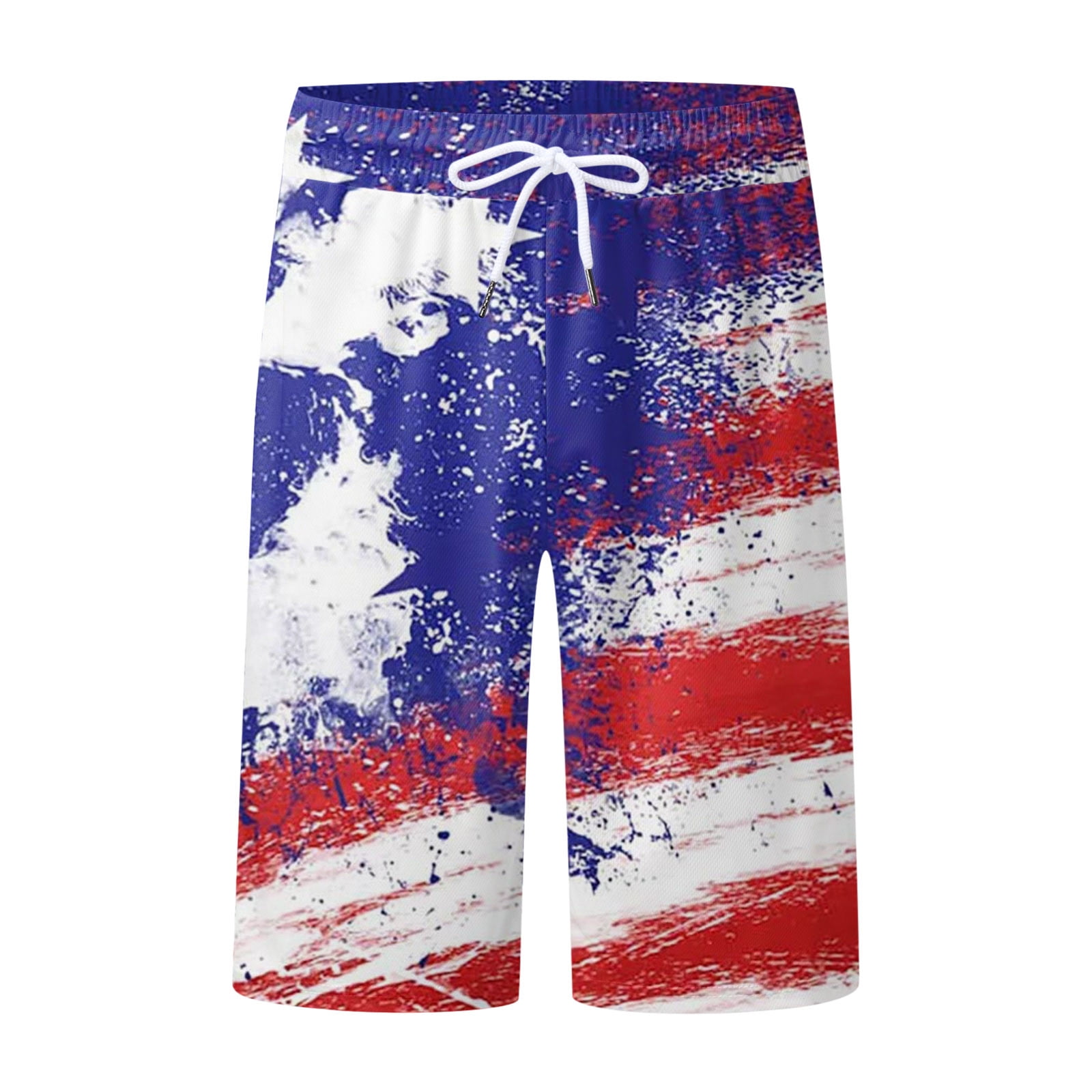 BOOMNY Mens Shorts Patriotic Independence Day Usa Flag Star Striped ...