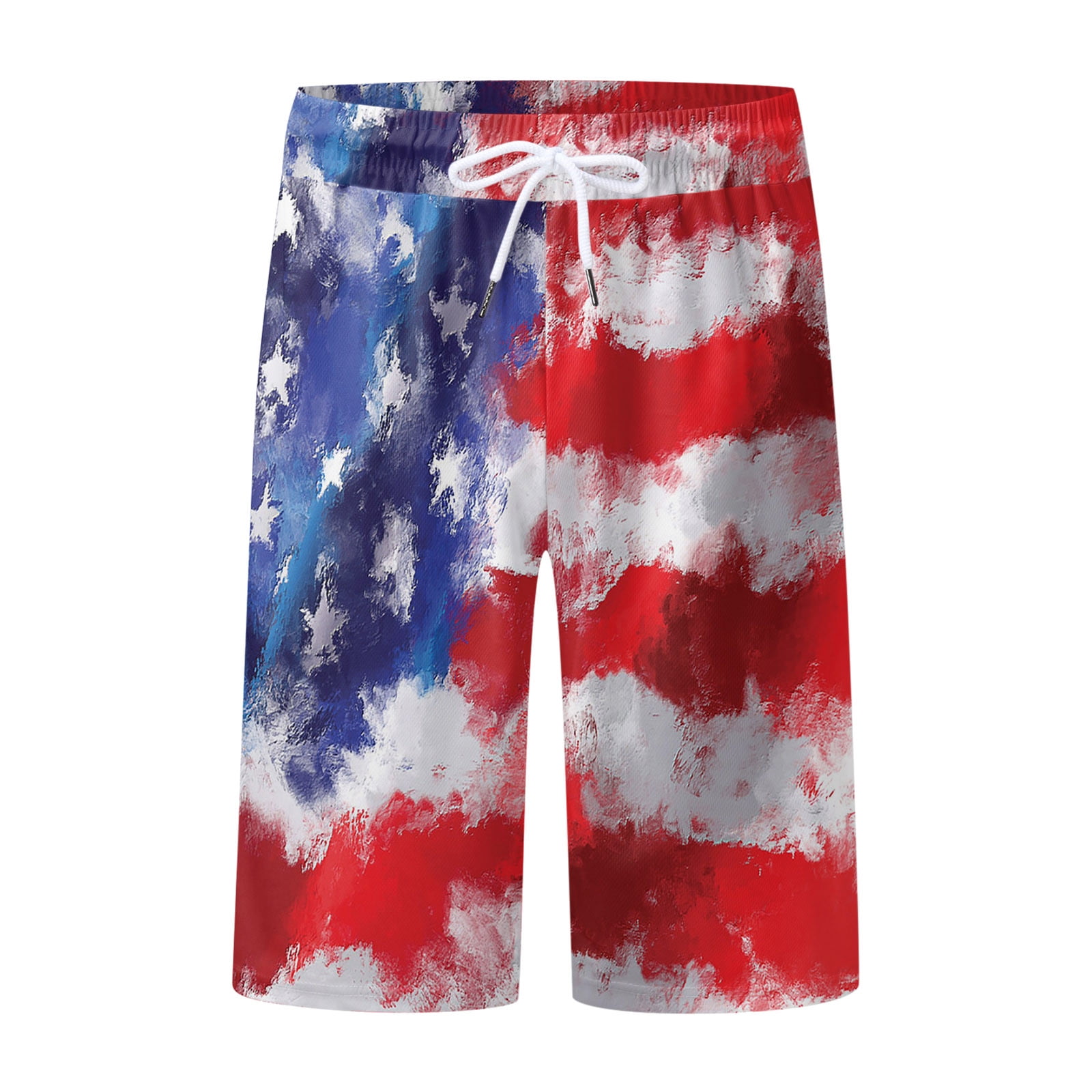 BOOMNY Mens Shorts Patriotic Independence Day Usa Flag Star Striped ...