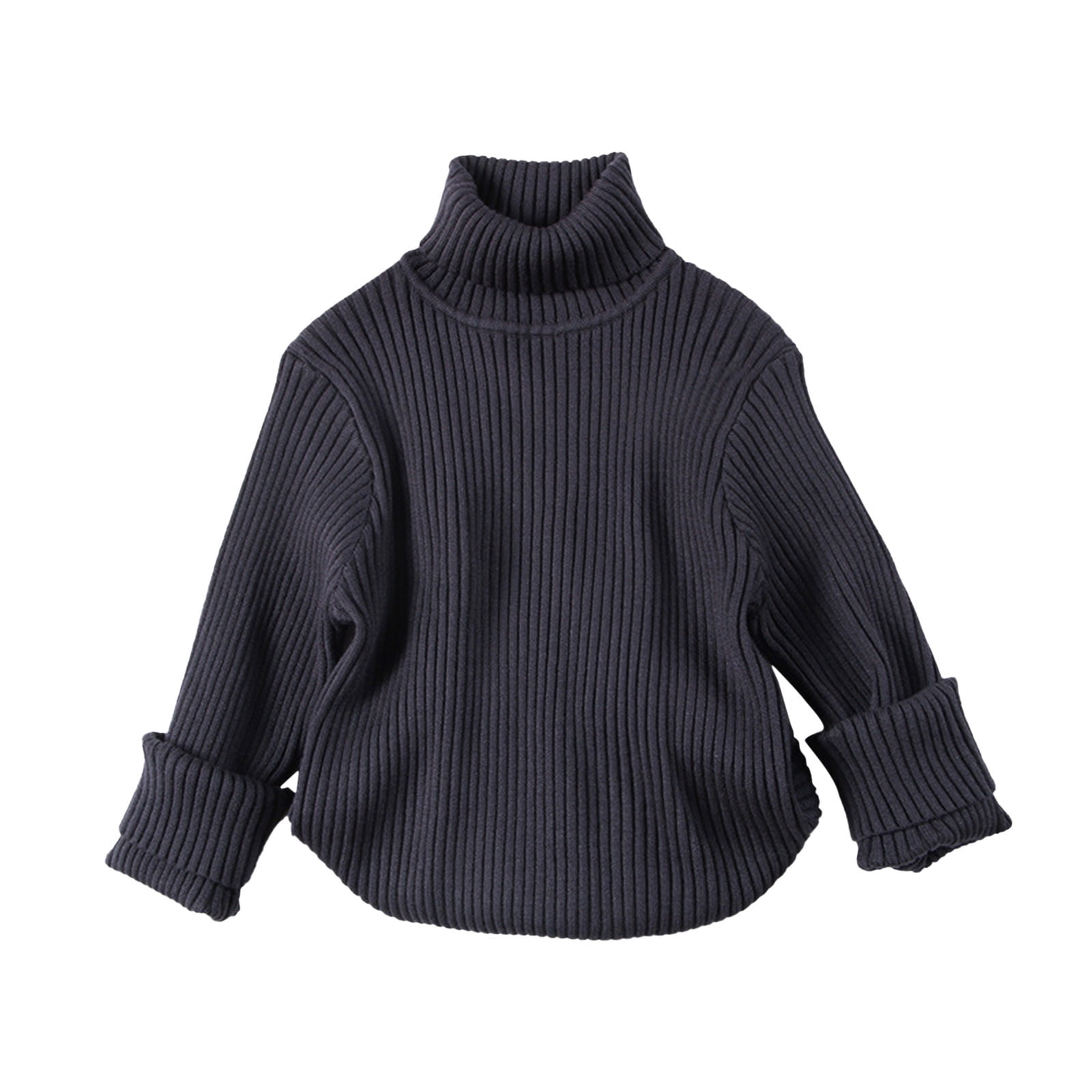BOOMNY Neutral Kids Sweater For Boys Girls Winter Furry Turtleneck Tops ...