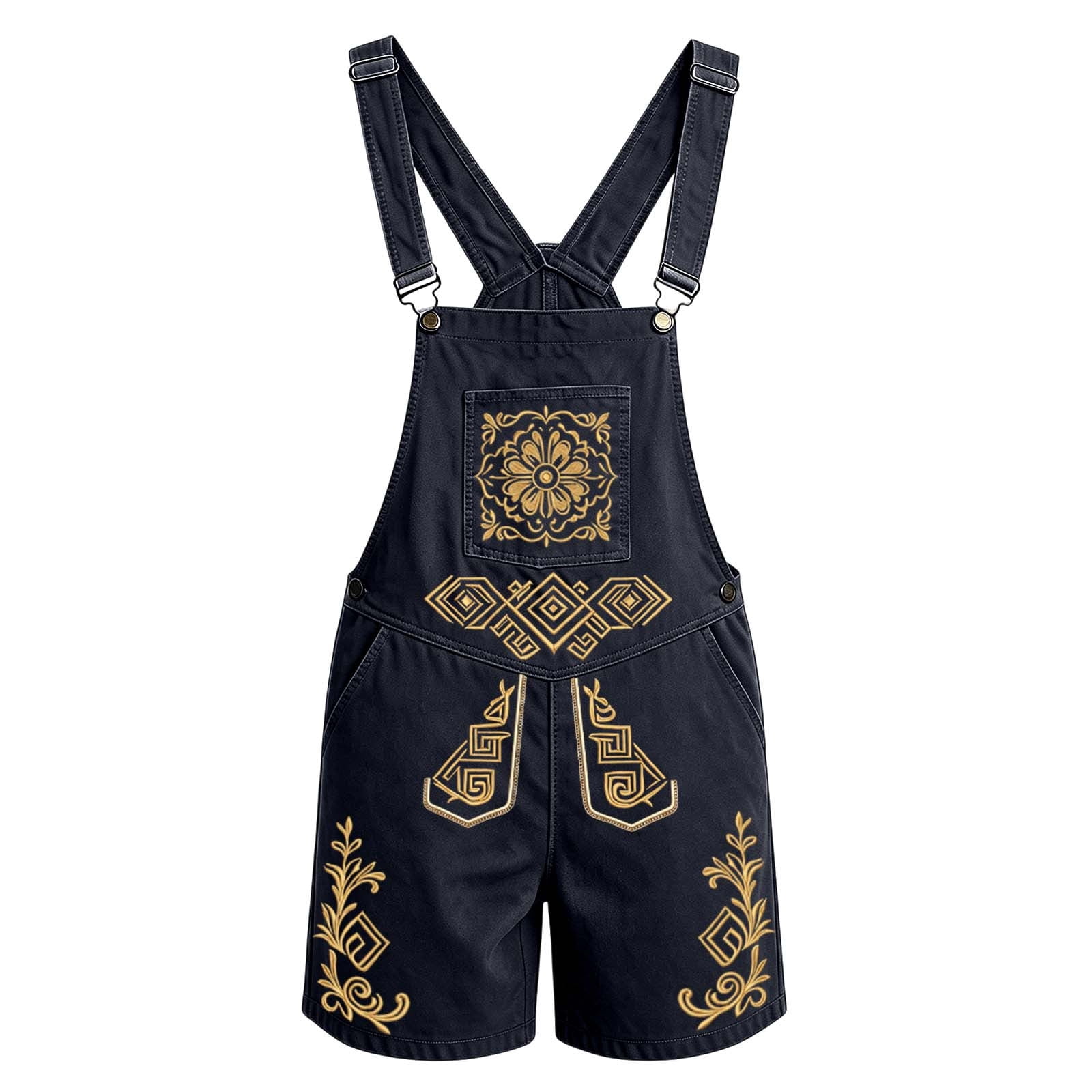 BOOMNY Oktoberfest Mens Short Bib Overalls Wide Leg Jumpsuits for Men ...