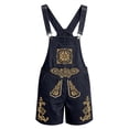 BOOMNY Oktoberfest Mens Short Bib Overalls Wide Leg Jumpsuits for Men ...