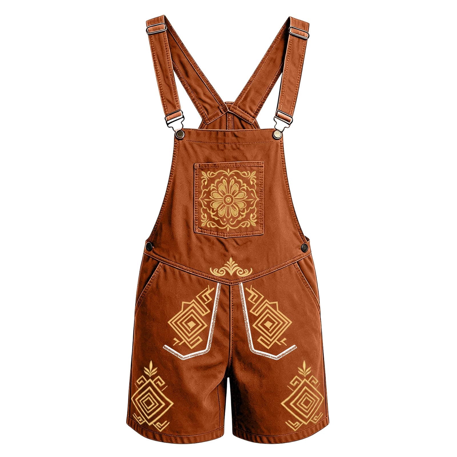 BOOMNY Oktoberfest Mens Short Bib Overalls Wide Leg Jumpsuits for Men ...