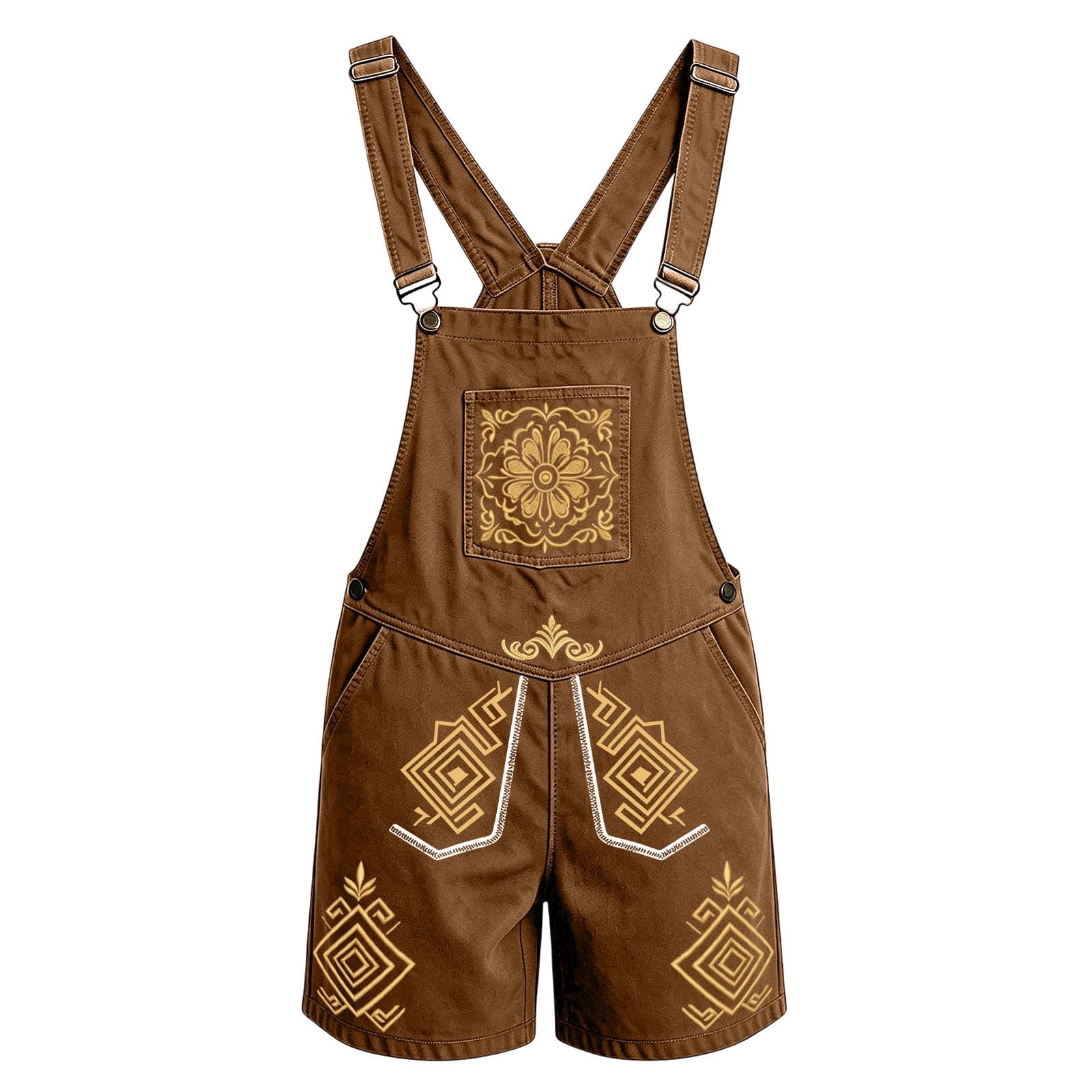 BOOMNY Oktoberfest Mens Short Bib Overalls Wide Leg Jumpsuits for Men ...